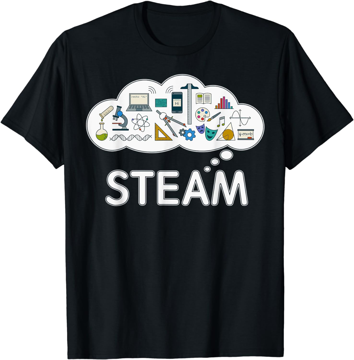 STEAM Thought Cloud Science Engineering Art STEM T-Shirts - Walmart.com