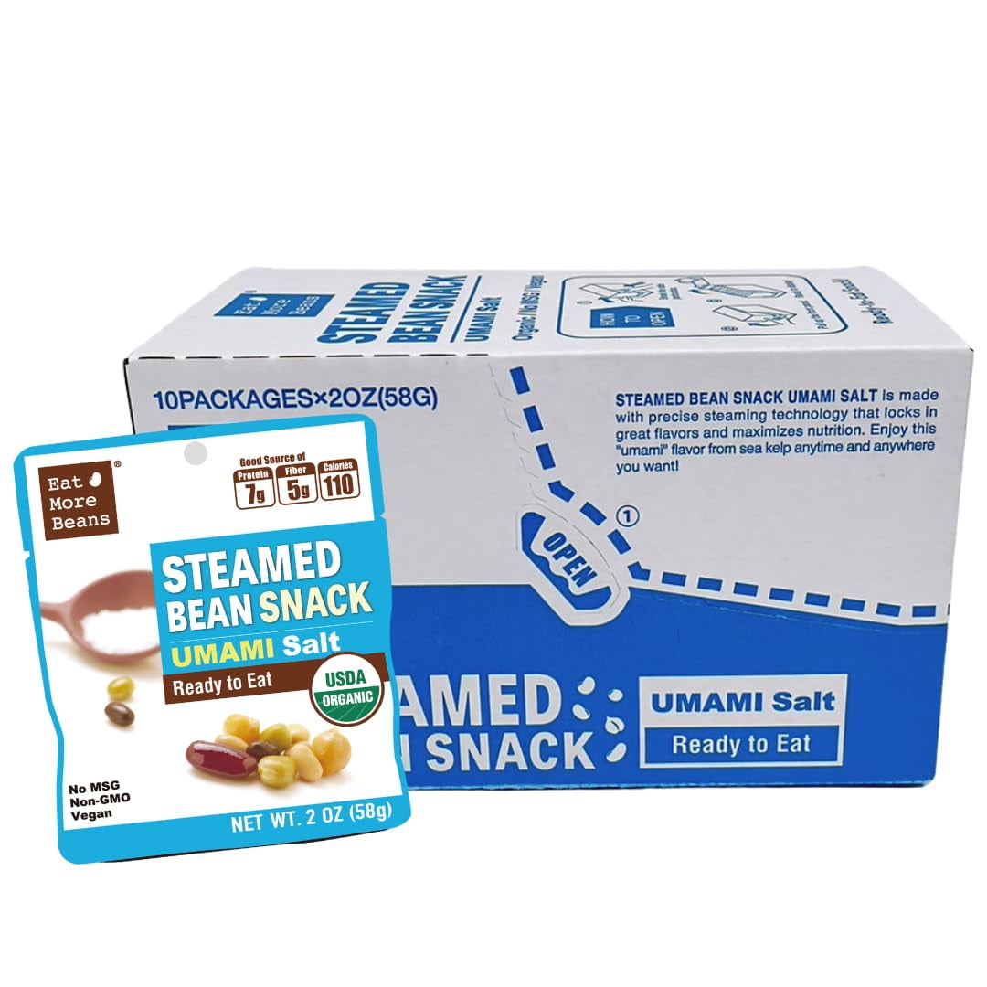 STEAMED BEAN SNACK -UMAMI Salt USDA Certified Healthy Vegan Snacks ...
