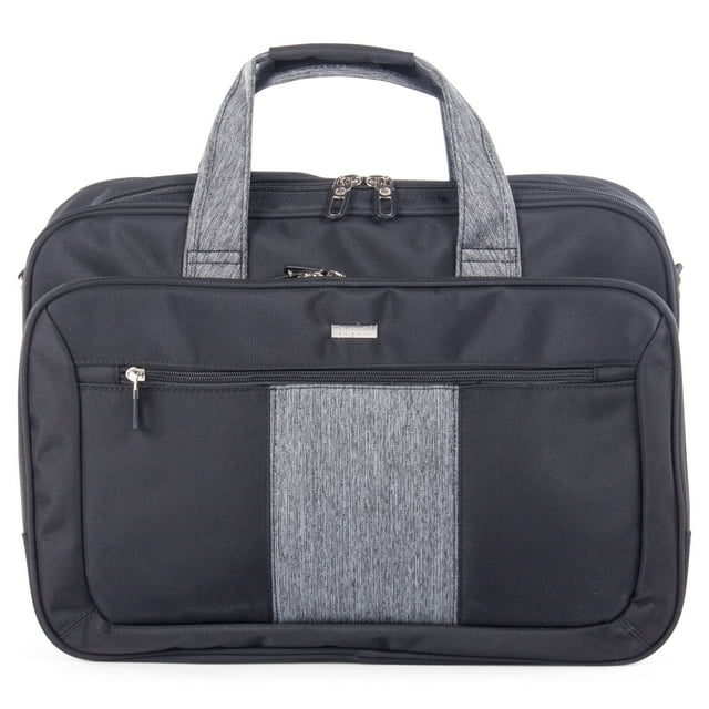 STEBCO Matt Executive Briefcase, 17" x 5.5" x 12.75", Polyester, Black ...