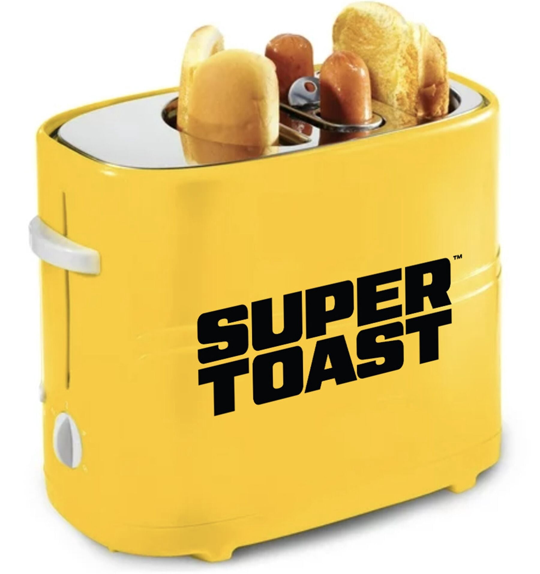 STEEL 2 Slot Hot Dog and Bun Toaster with Mini Tongs, Hot Dog Toaster ...