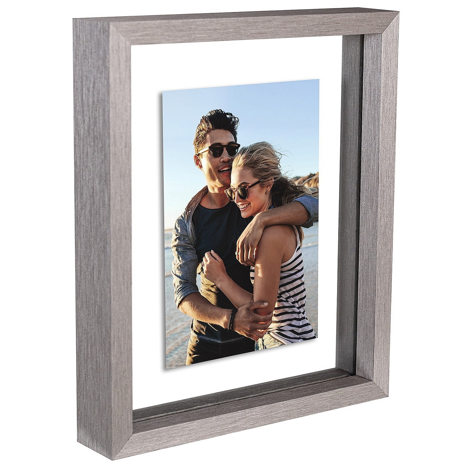 STEEL-GREY 5x7 7x9 float frame - 5x7 - Walmart.com