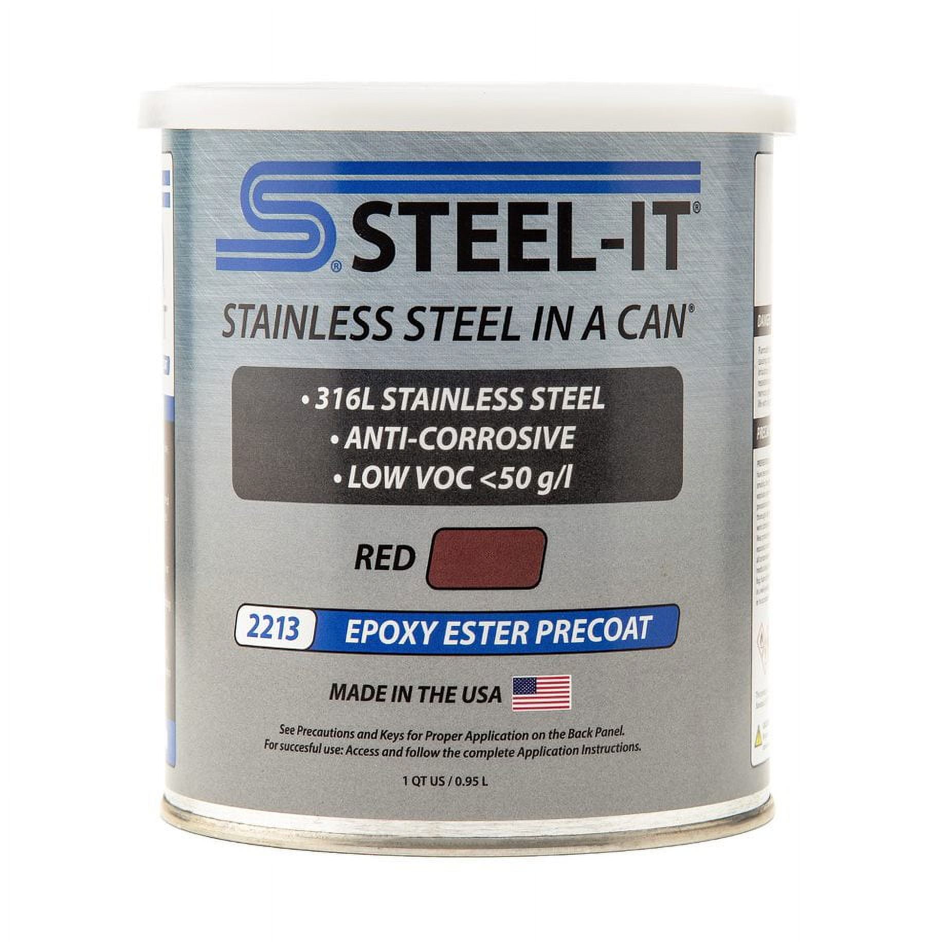 STEEL-IT Red Epoxy Ester Precoat, 2213Q (Quart) - Walmart.com