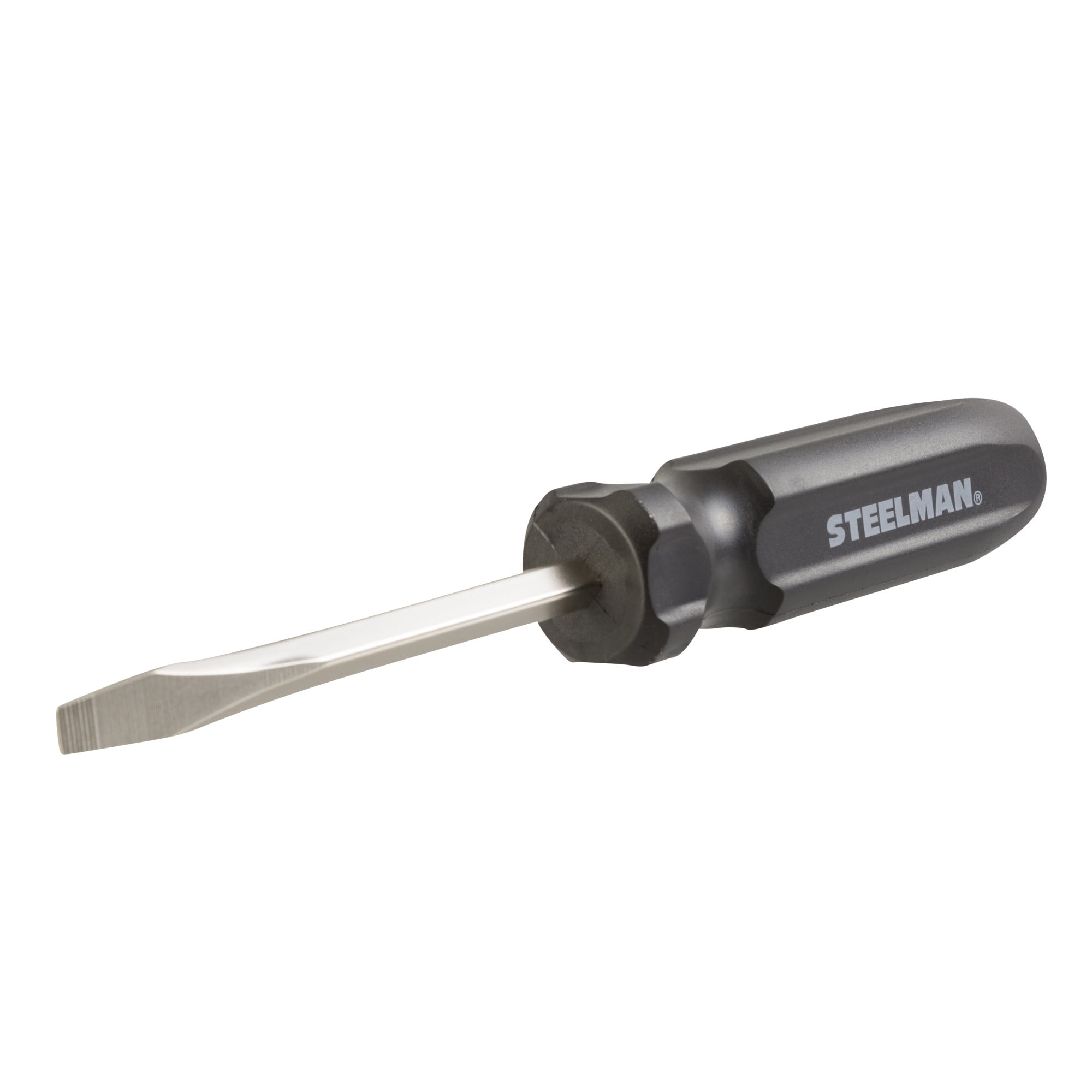 STEELMAN 31042 1/4-Inch x 4-Inch Slotted Tip Screwdriver with Fluted ...
