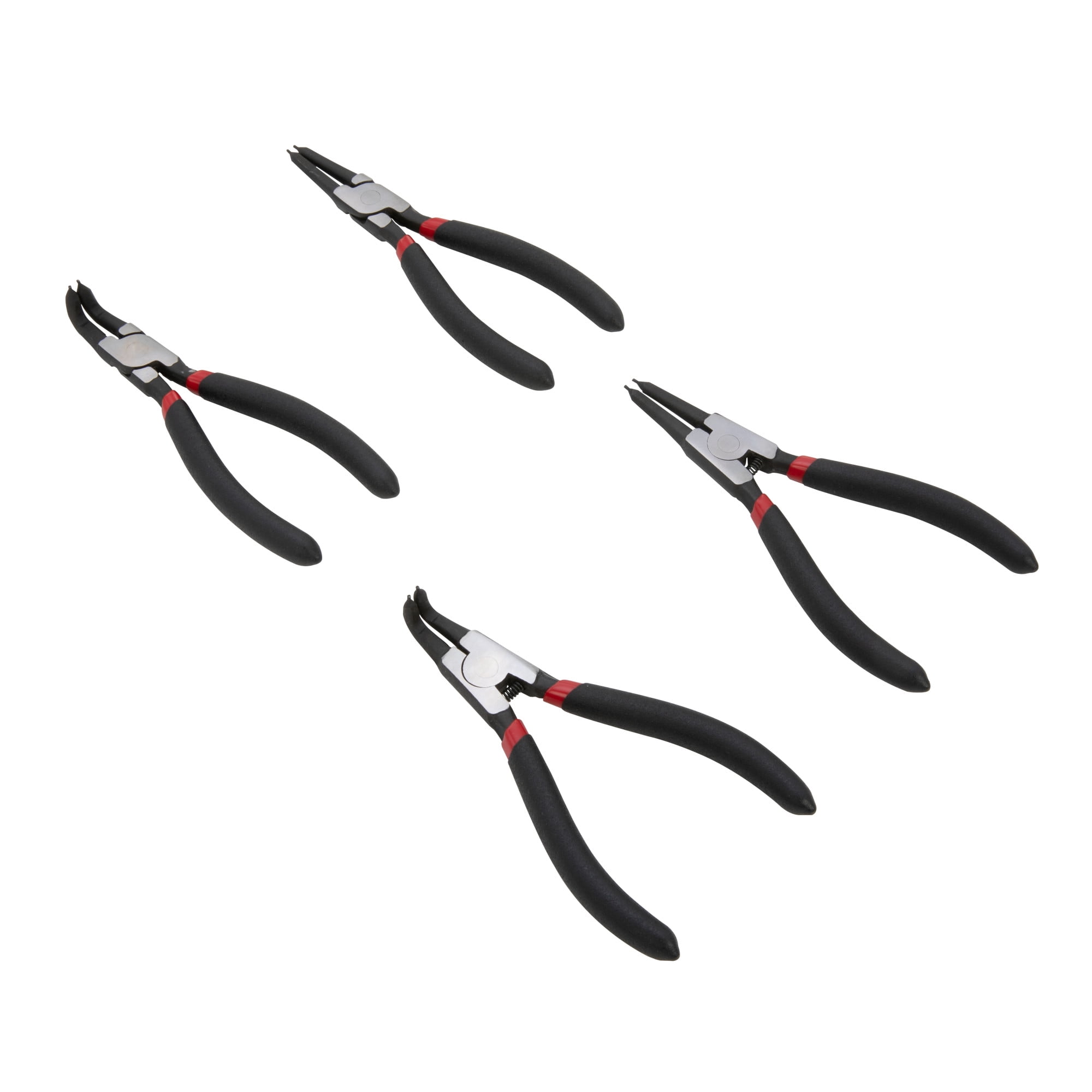 STEELMAN 4-Piece 5-Inch L Straight and 90-deg Offset Snap-Ring Pliers ...