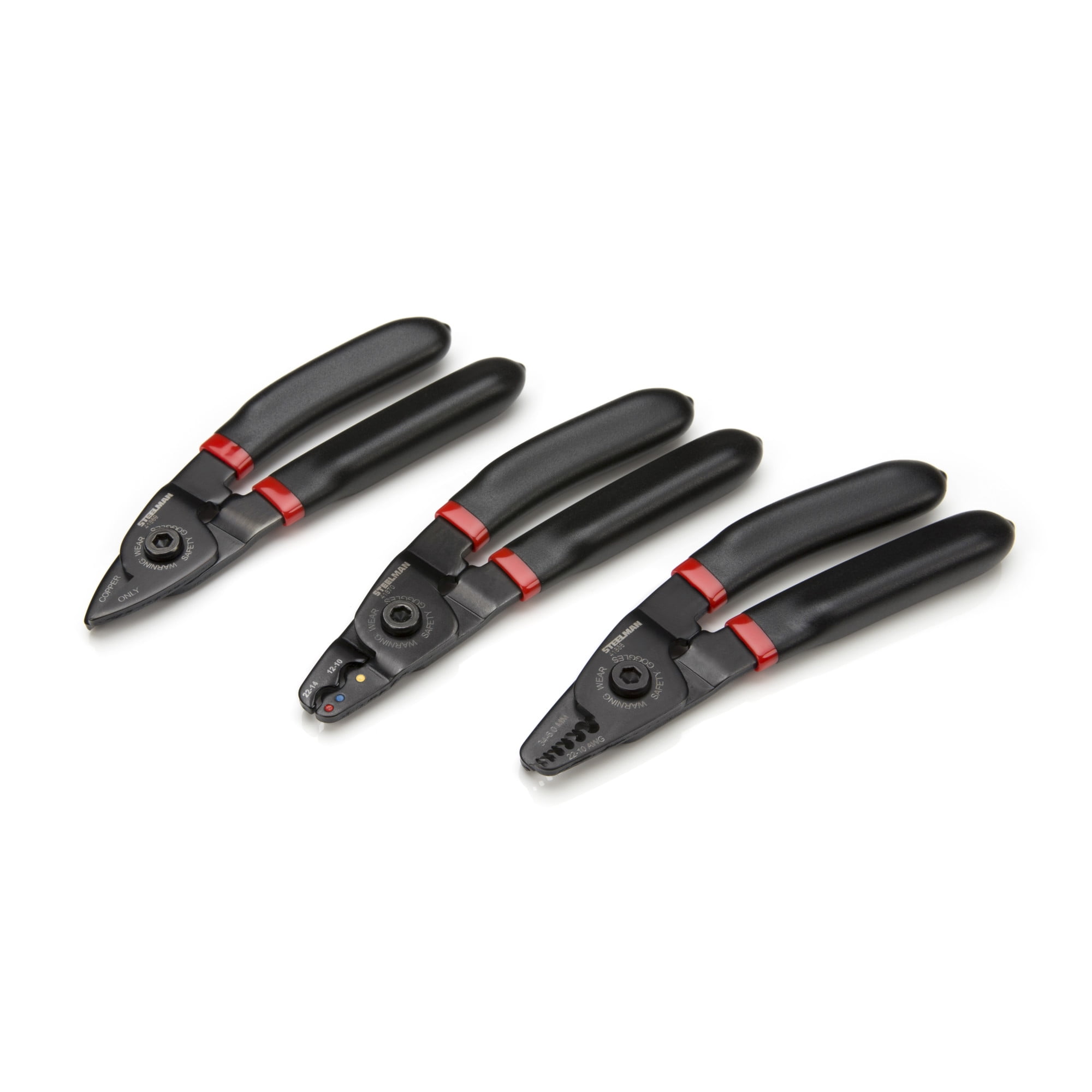 STEELMAN 42025 3-Piece Mini Wire and Cable Tool Set (Cutter, Stripper ...