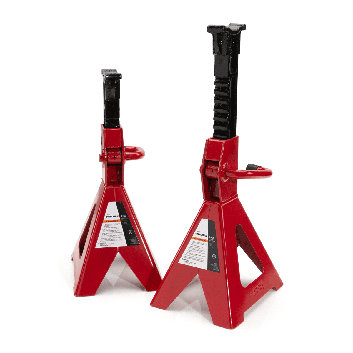 J S Products (steelman) Professional 4-Ton Capacity Jack Stand Set ...