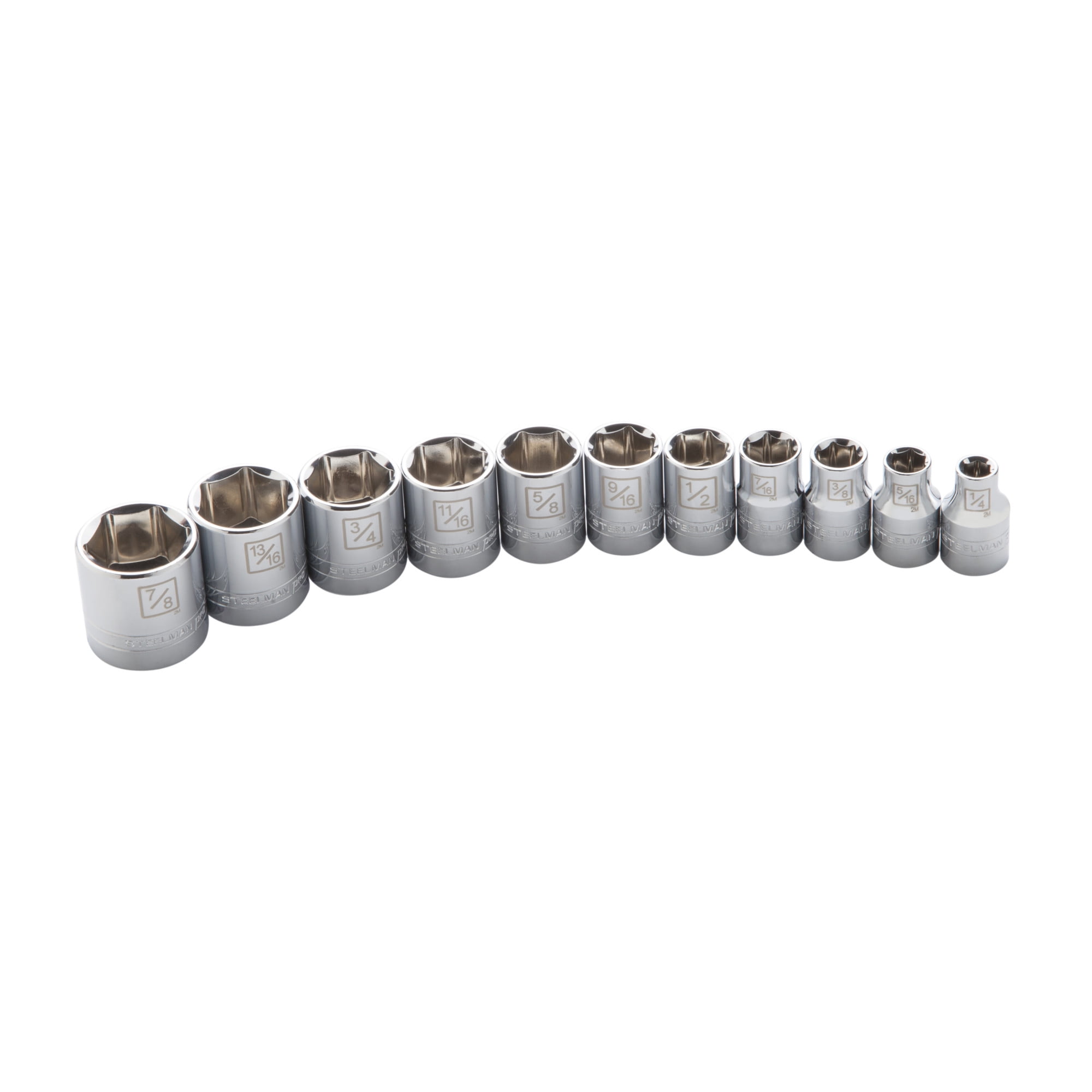 STEELMAN PRO 11-Piece 3/8-Inch Drive 6-Point SAE Socket Set, 78531 ...
