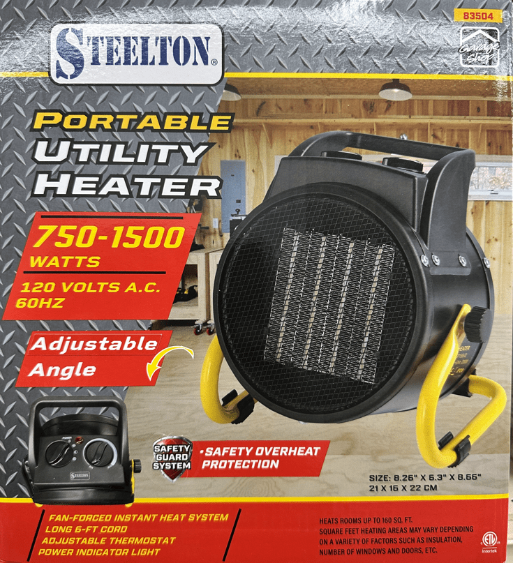 STEELTON PORTABLE UTILITY HEATER 750-1500 WATTS - Walmart.com