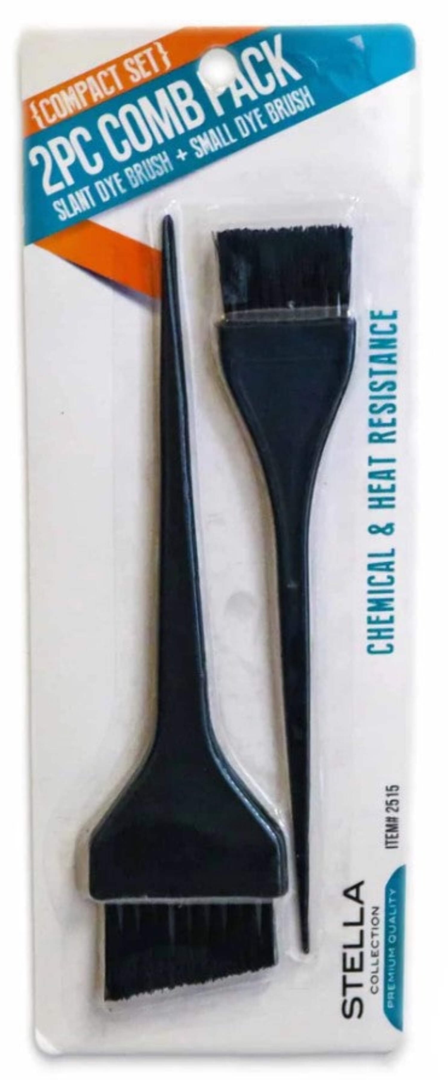 STELLA COLLECTION - 2PC Comb Pack Slant Dye Brush + Small Dye Brush ...