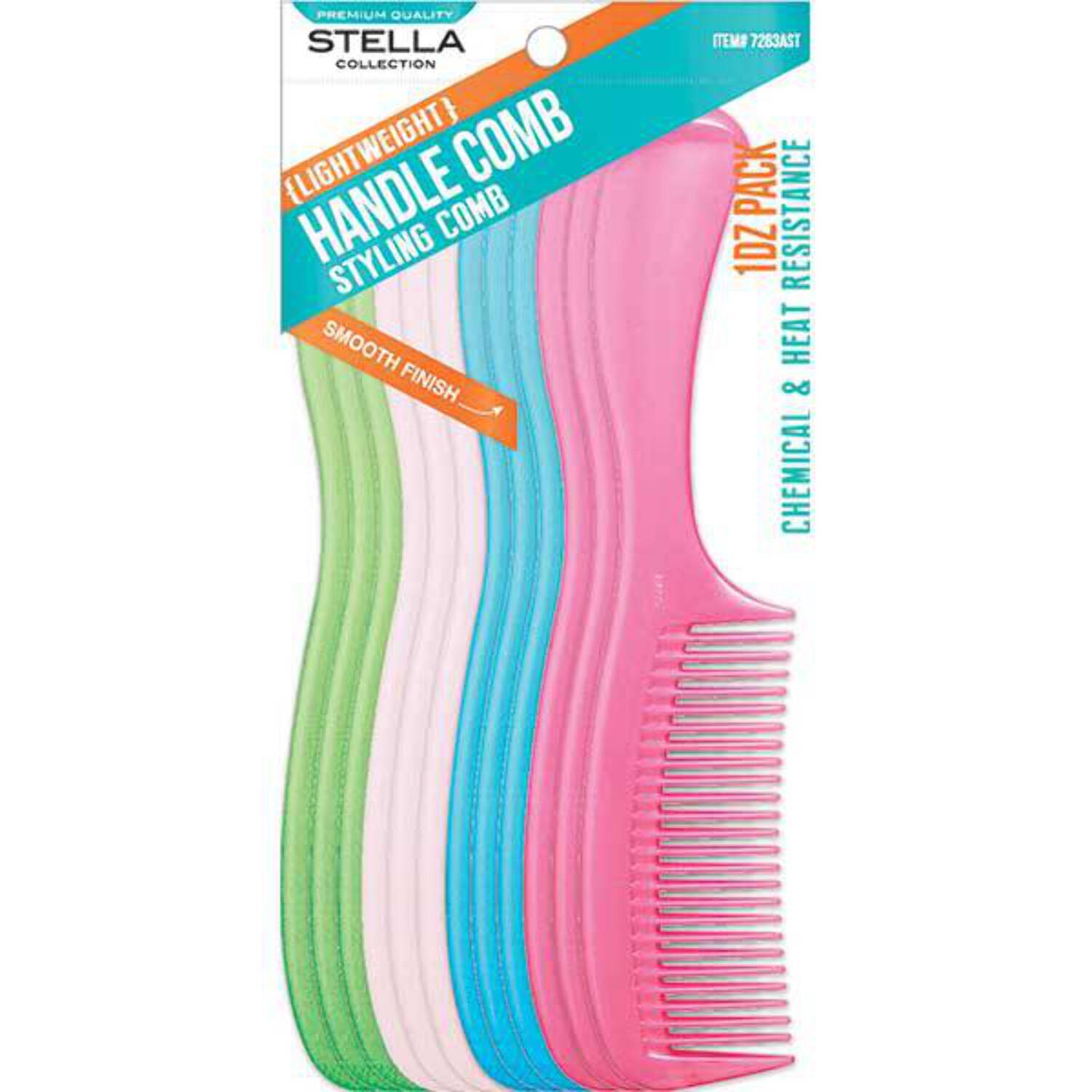 STELLA COLLECTION - Comb-Handle Comb (Bulk) PASTEL ASSORTED - Walmart.com