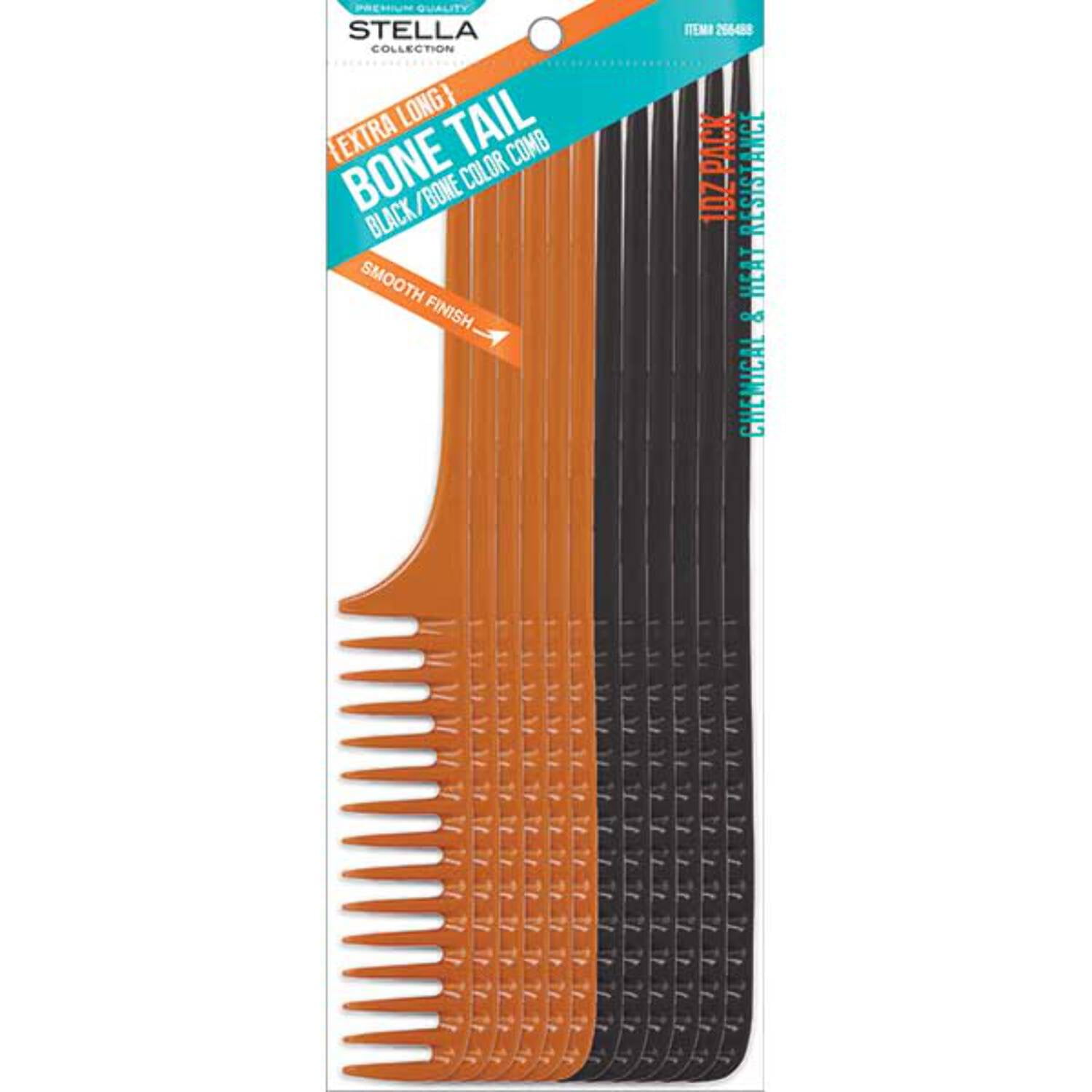 STELLA COLLECTION - Comb Long Bone Tail Comb (Bulk) Black/Bone ...