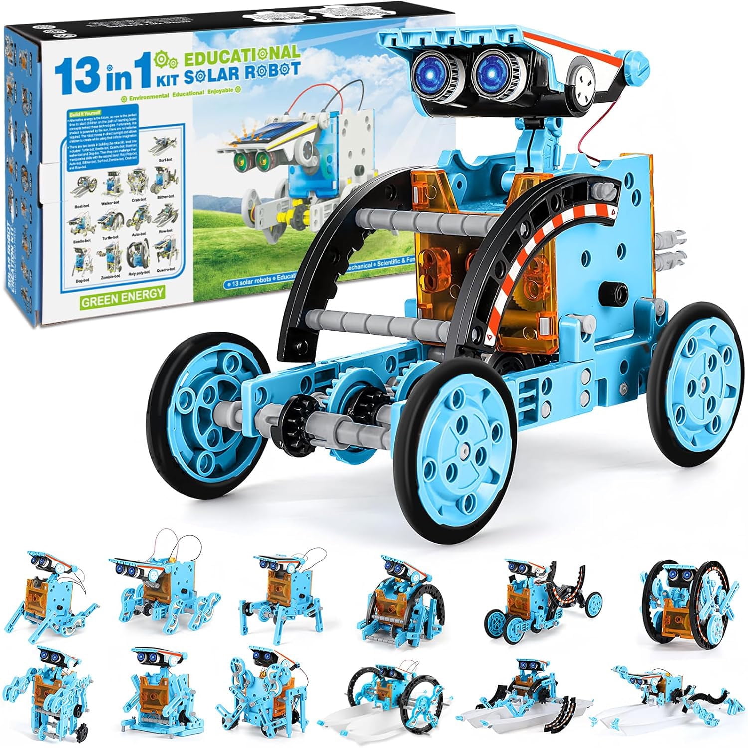 STEM 13-in-1 Education Solar Power Robots Toy for Boys Age 8-12, DIY ...