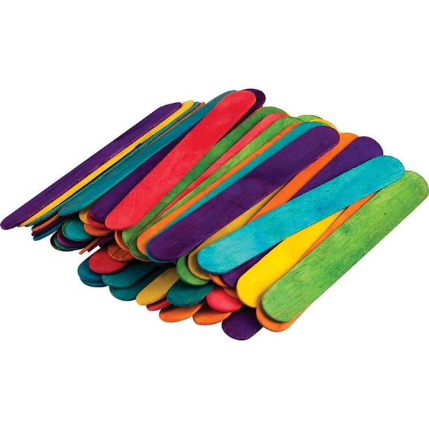 STEM Basics: Multicolor Jumbo Craft Sticks, 200 Pieces | Bundle of 2 ...