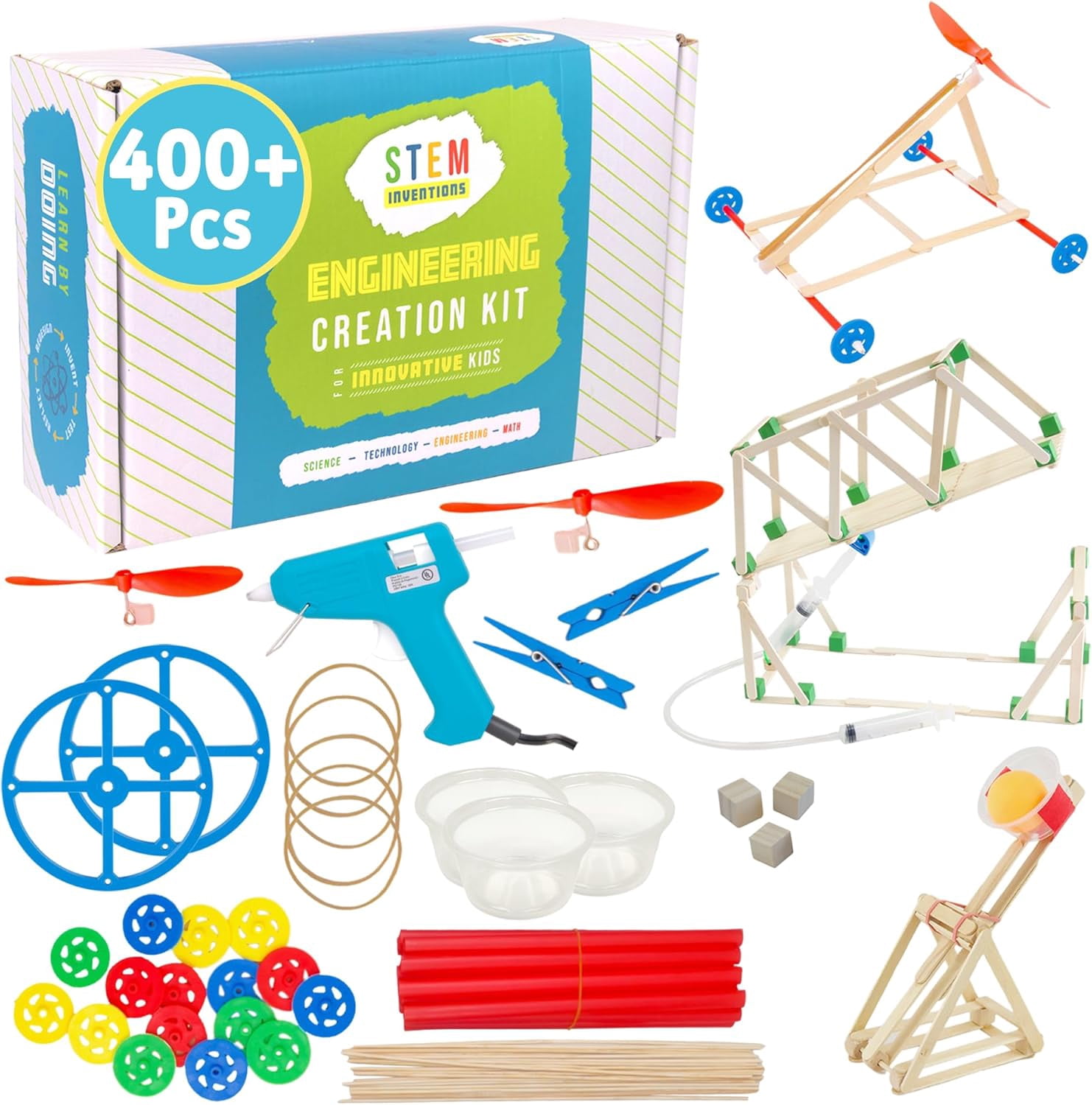 STEM Craft Kit - 25 Enginee Project Ideas - Invention Kit with Over ...