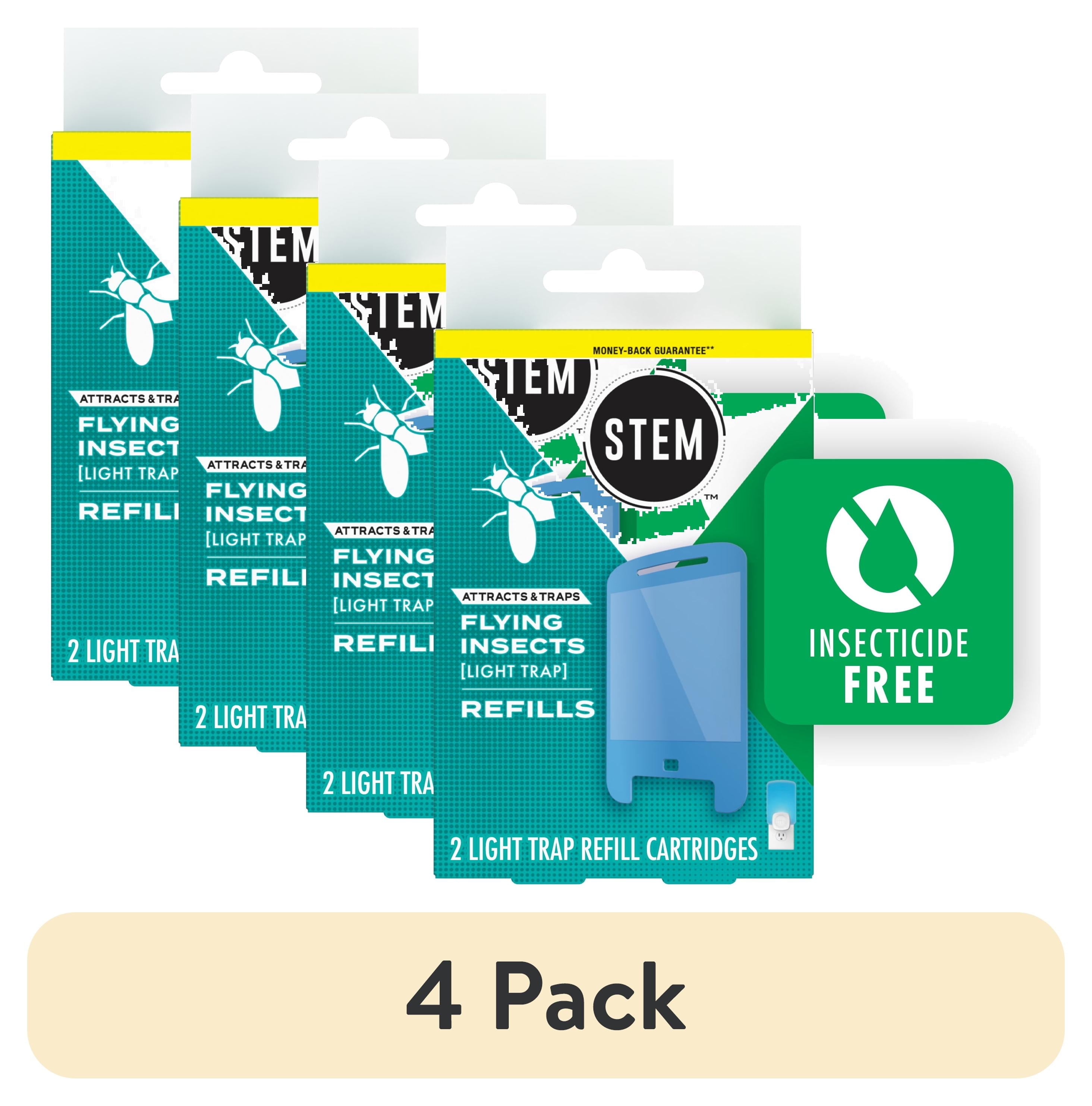 (4 pack) STEM Light Trap Refills Fly Trap Bug Killer, 2 Count - Walmart.com