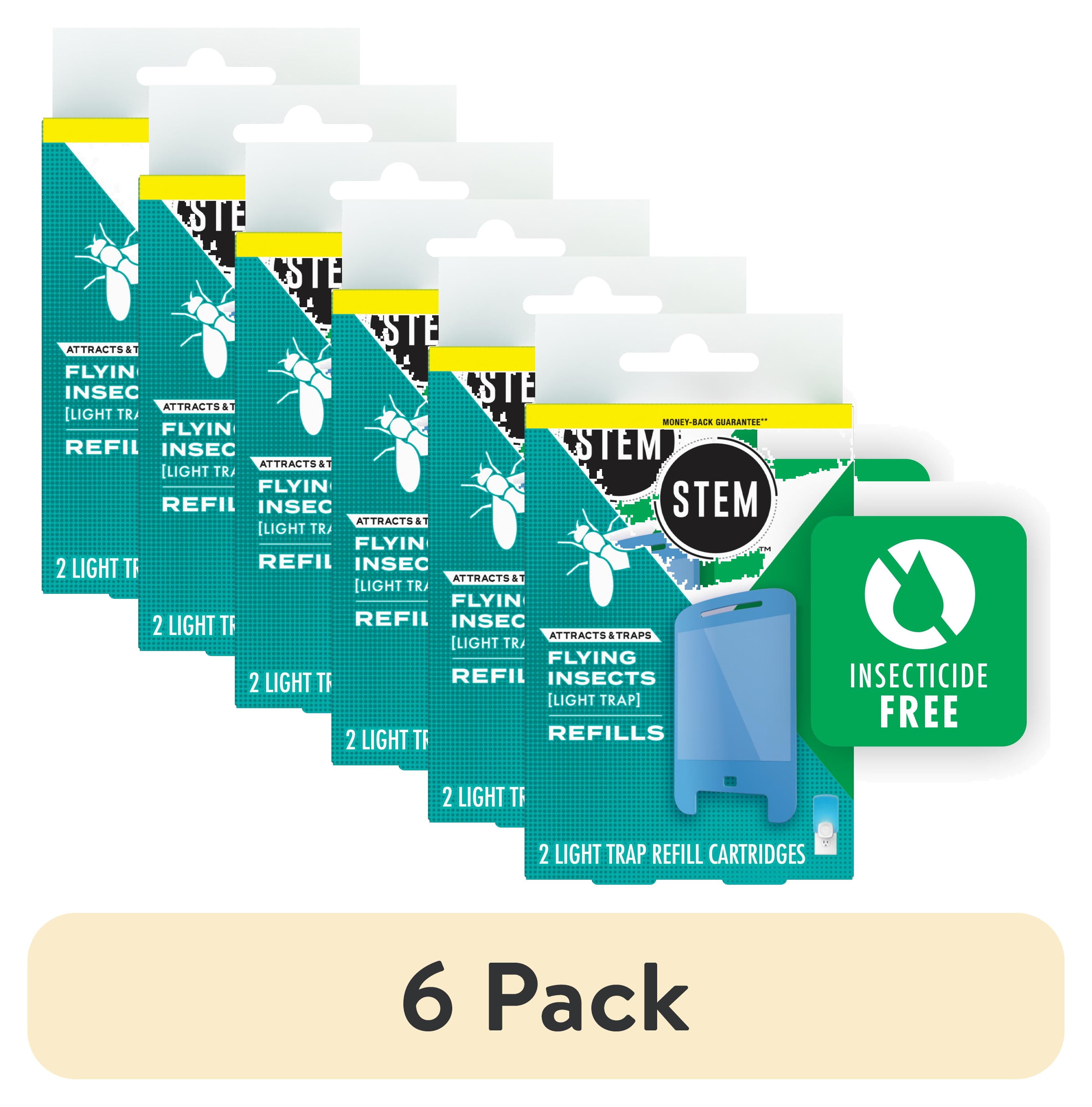 (6 pack) STEM Light Trap Refills Fly Trap Bug Killer, 2 Count - Walmart ...