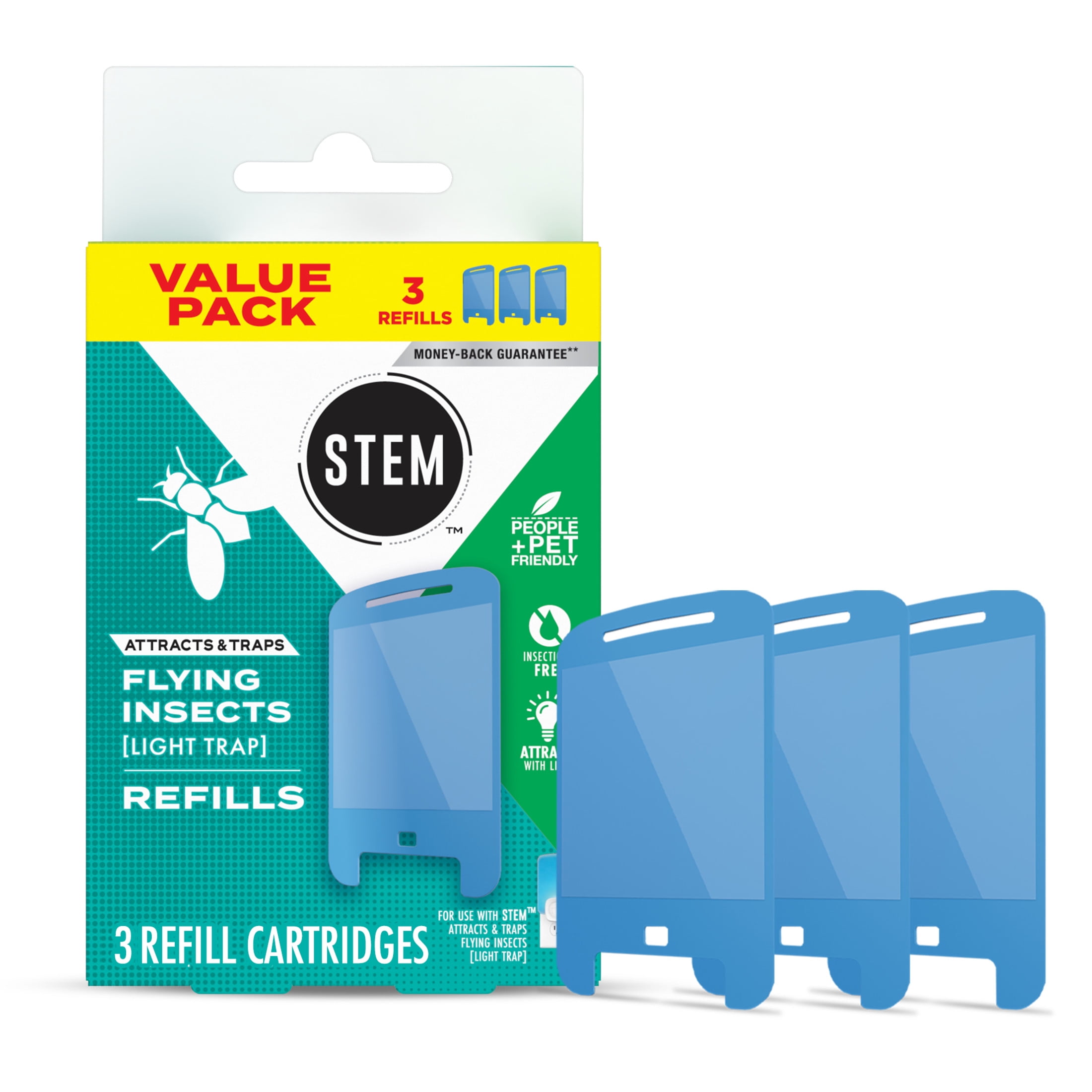 STEM Light Trap Refills Fly Trap Bug Killer, 3 Count - Walmart.com
