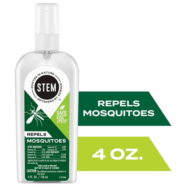 STEM Repels Mosquitoes Insect Repellent Spray with Essential Oil 4 fl oz