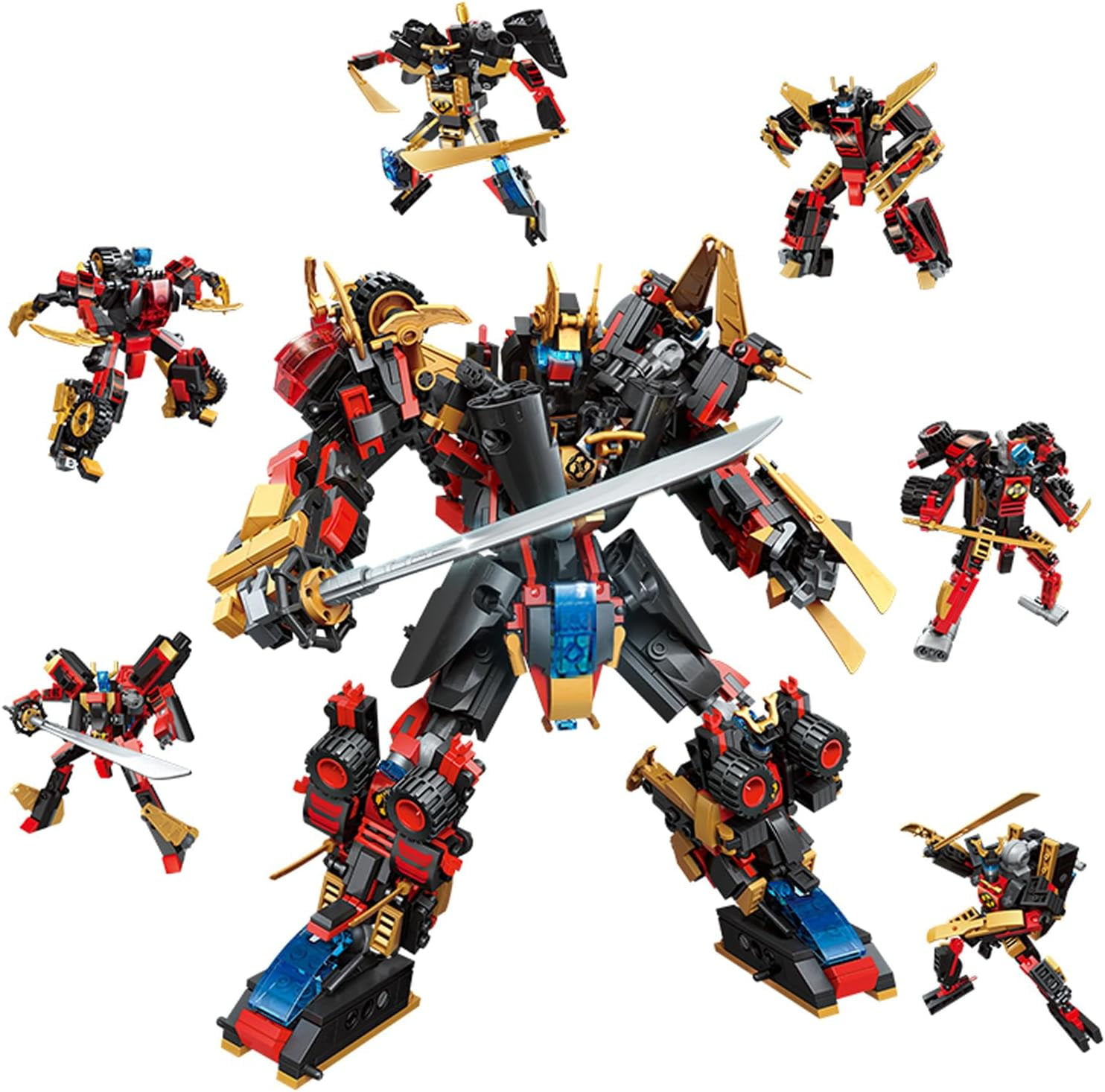 STEM Robot 6-in-1 Transformation Mech Warrior Vehicles Erector Building ...