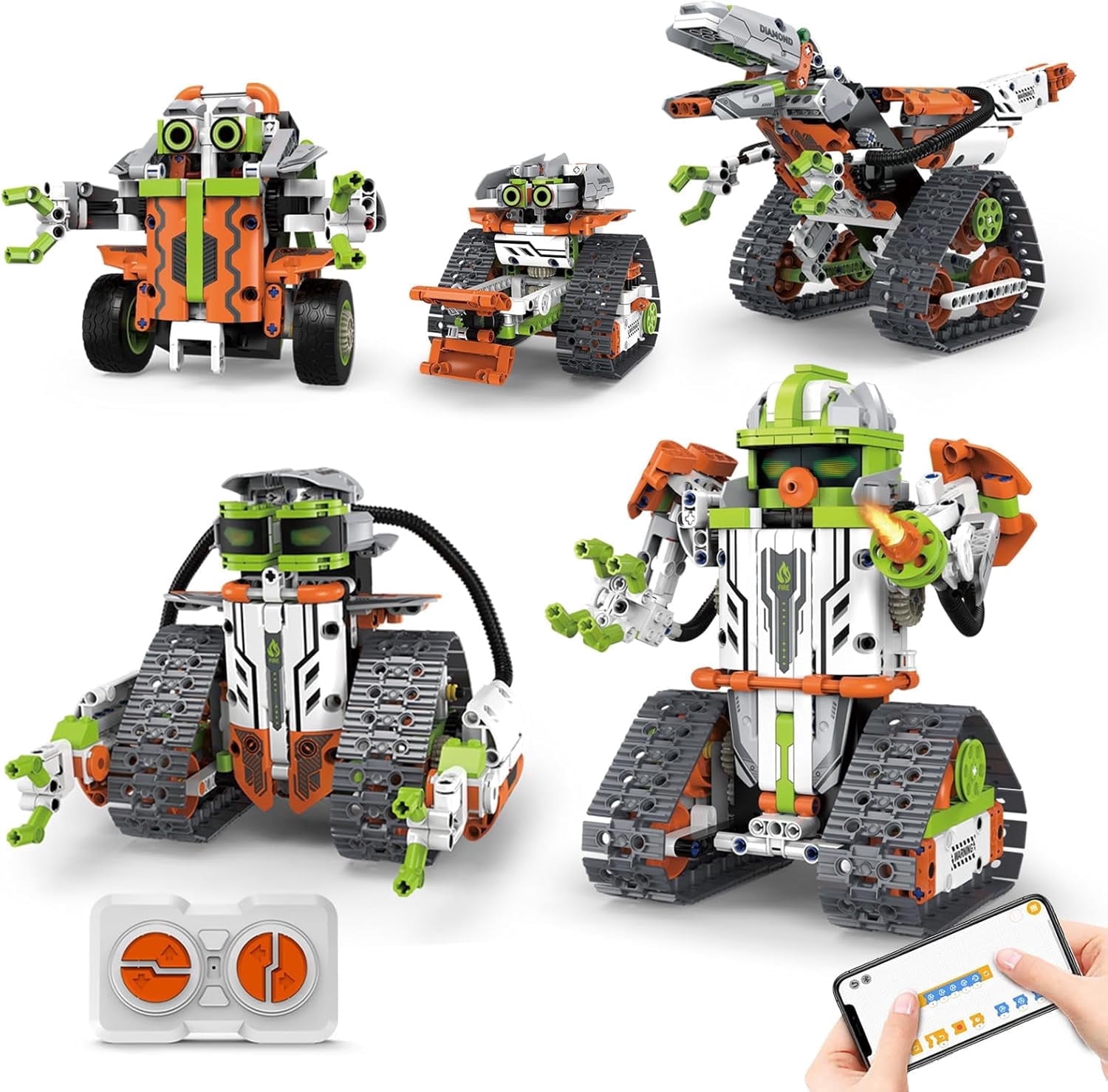STEM Robot Building Kit with Remote Control for Boys Age 6-13, Coding ...