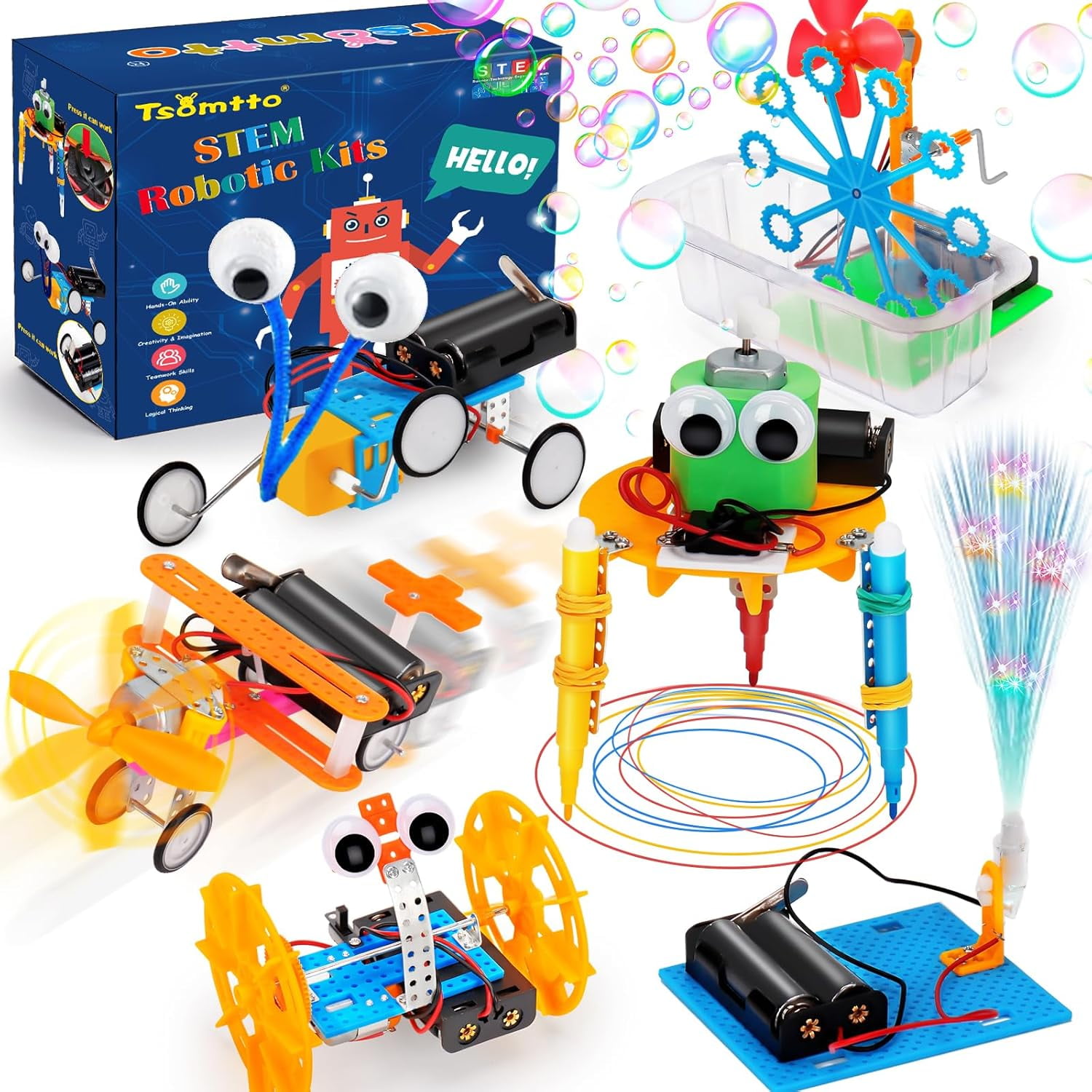 STEM Robotics Kit 6 Set Science Experiments Project Activities for Kids ...