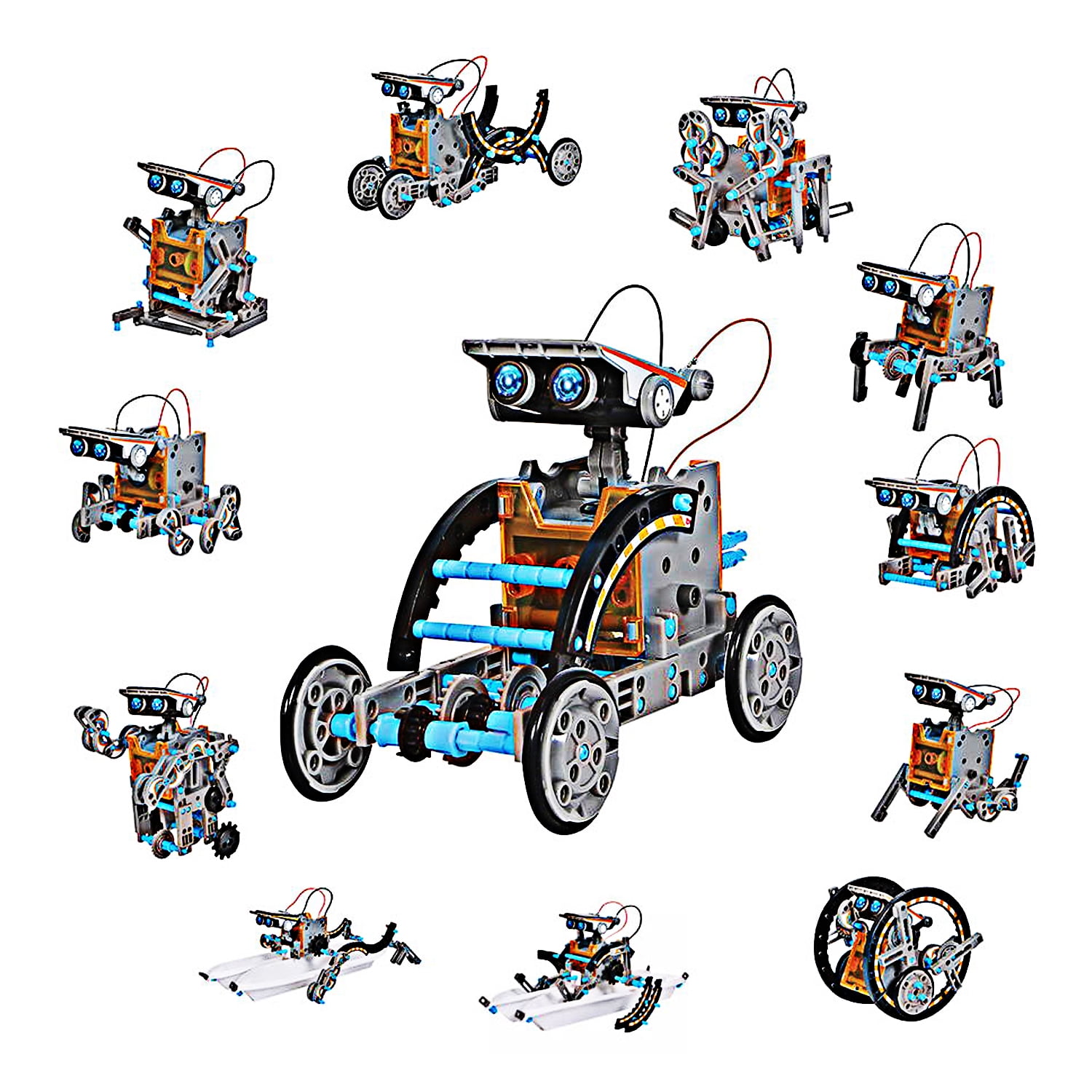 STEM Solar Robot Kit, 12-in-1 Solar-Powered Robot Toy for Boys, Girls ...