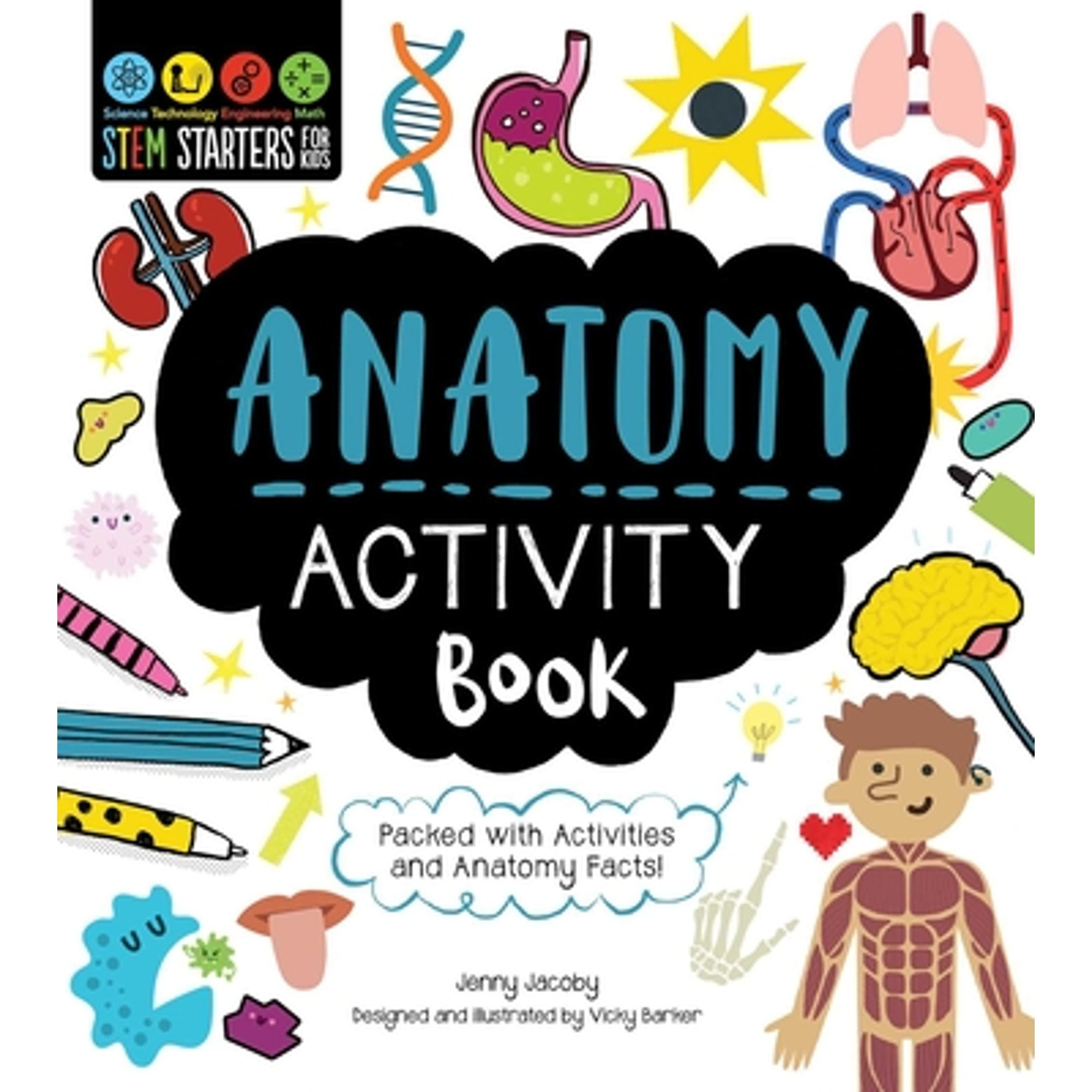 Pre-Owned Stem Starters for Kids Anatomy Activity Book: Packed with ...