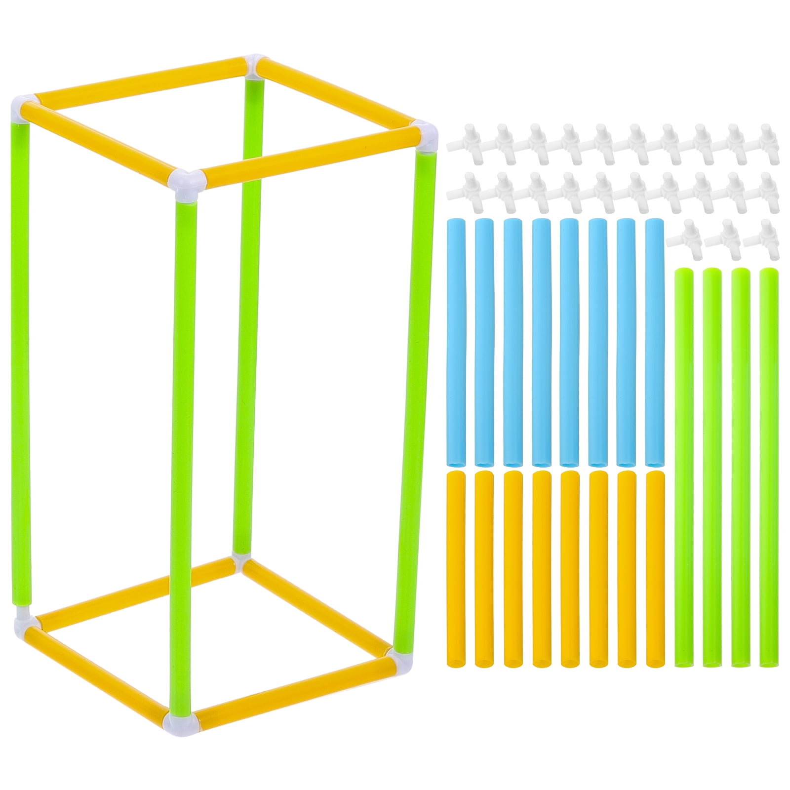 STEM Straw Blocks Building Set for Kids - Interlocking Plastic ...