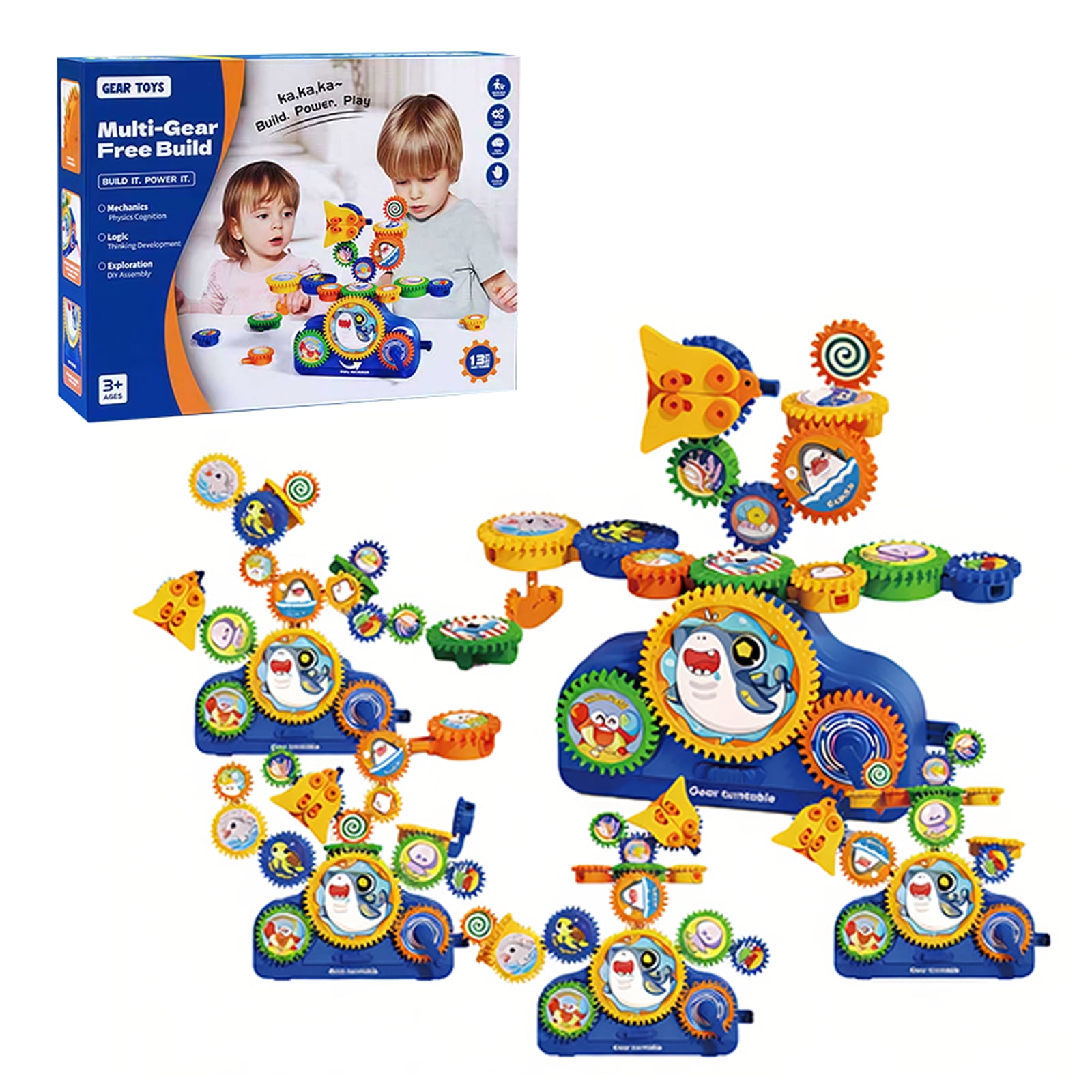 STEM Toys for Ages 8-13 Gears Toys, 14pcs Educational Construction Toy ...
