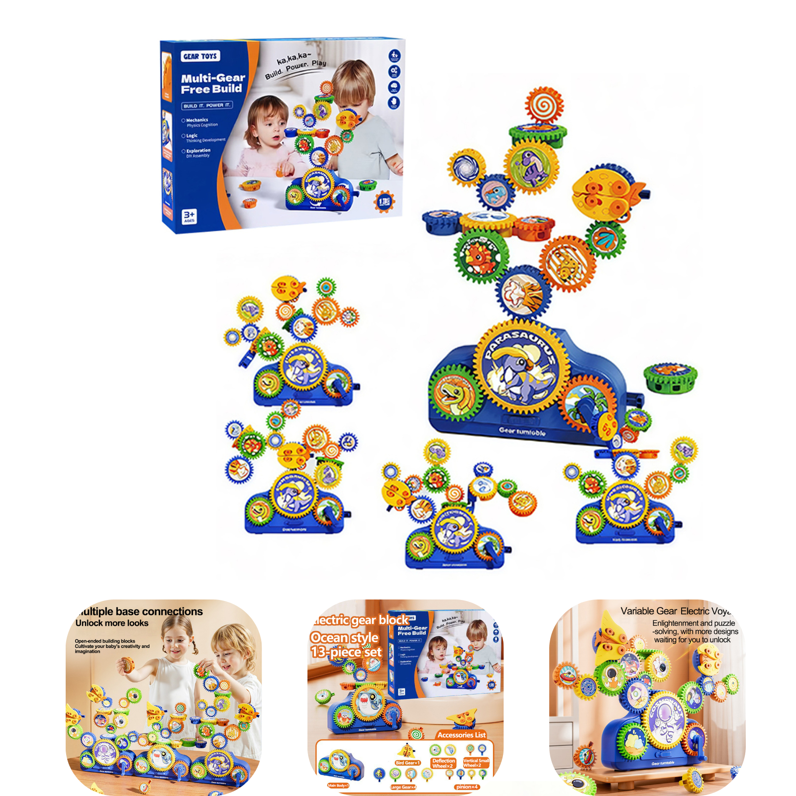 STEM Toys for Ages 8-13 Gears Toys, Creative Learning Building Blocks ...
