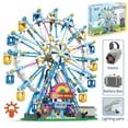 STEM Toys, Rotating Ferris Wheel Building Blocks Set Toy with LED Light ...