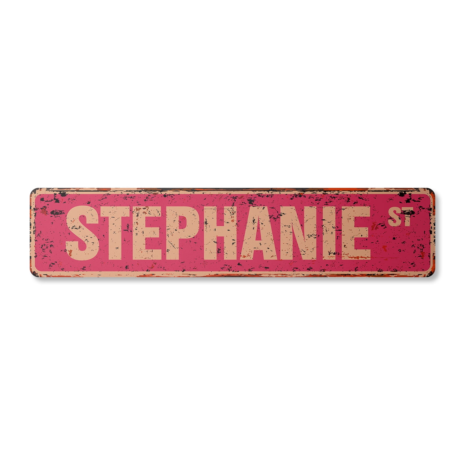 STEPHANIE Vintage Plastic Street Sign Childrens Name Room Sign | Indoor ...