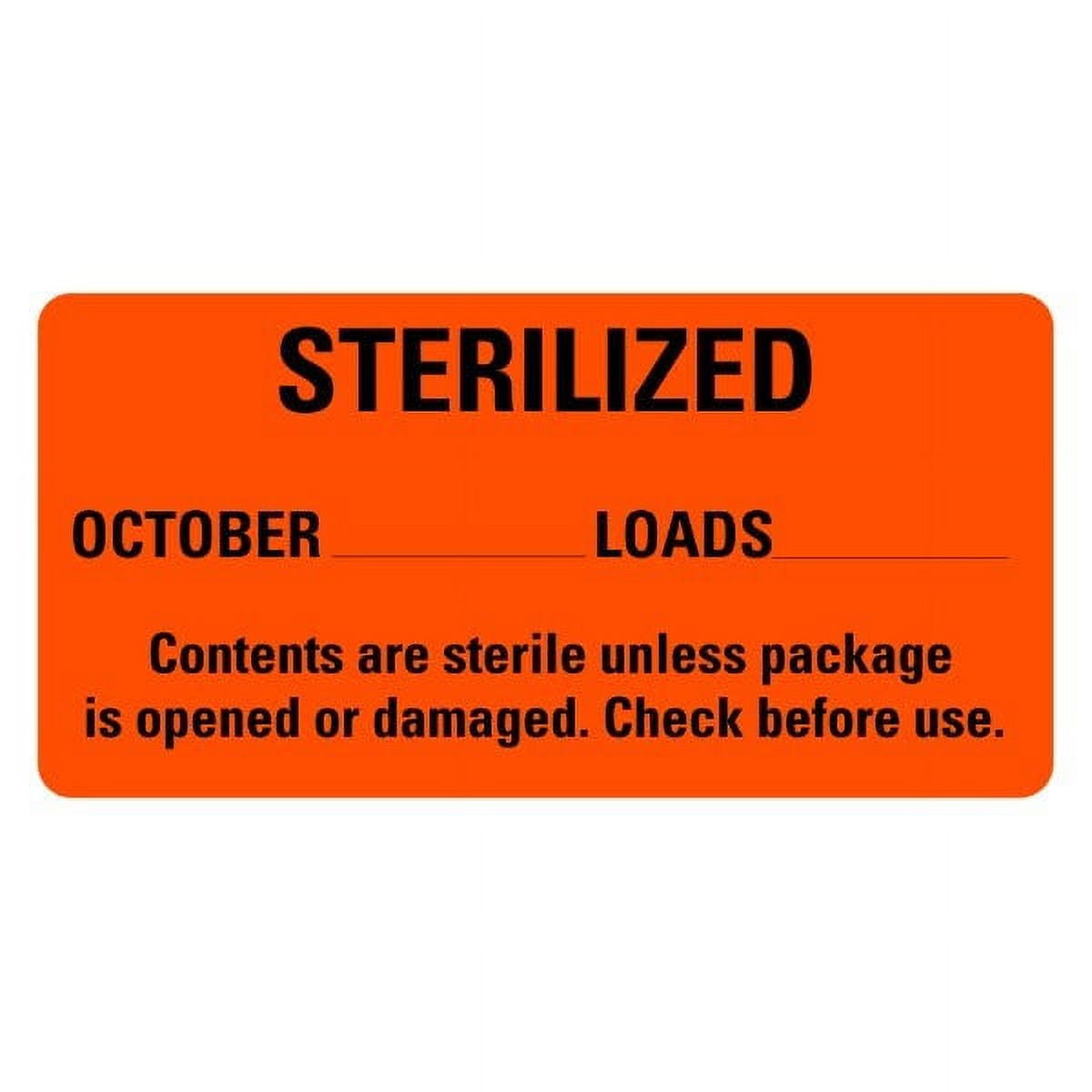 STERILIZED October Medical Labels - Walmart.com