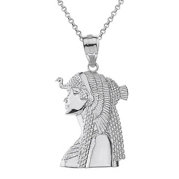 STERLING SILVER CLEOPATRA EGYPTIAN QUEEN PENDANT NECKLACE : Pendant ...