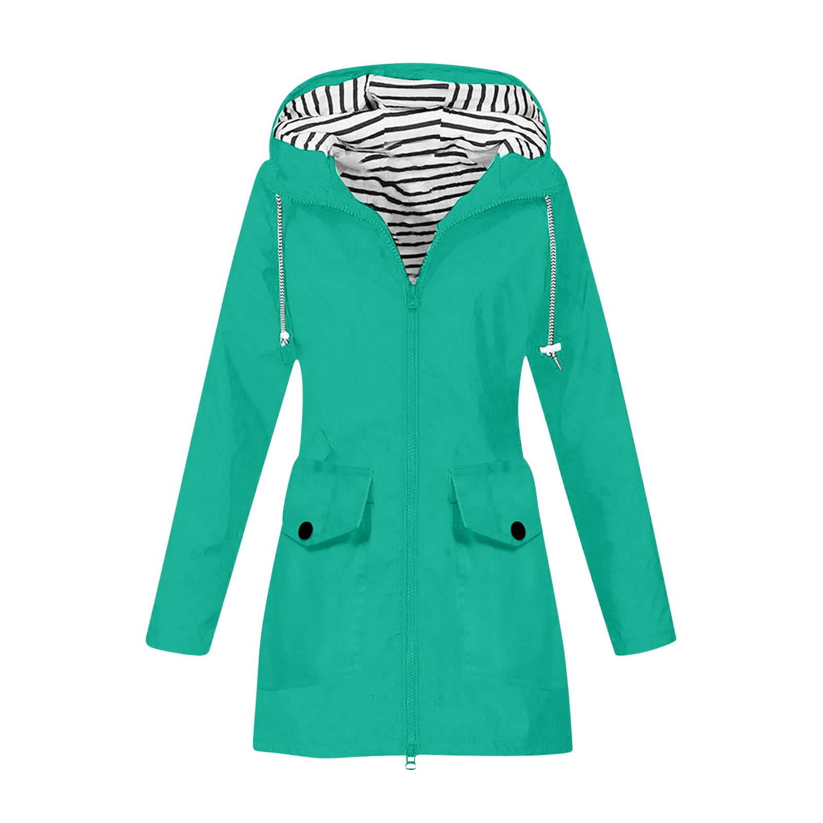 STETMN Lightweight Raincoat for Women Waterproof Hooded Trench Coats ...