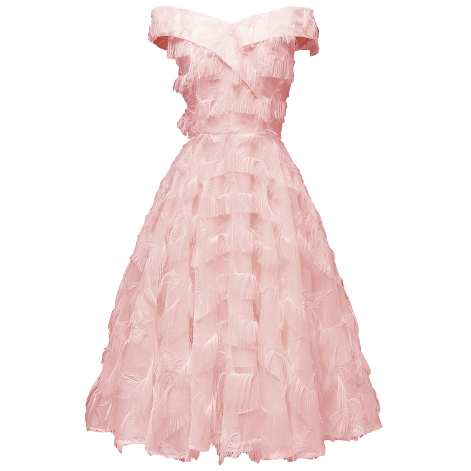 STETMN Women Off Shoulder Vintage 1950s Dress Retro Cocktail Party ...