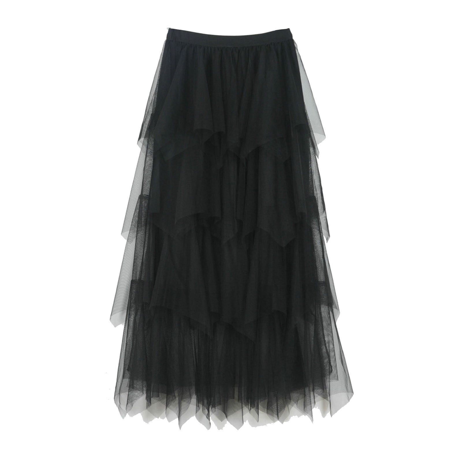 STETMN Women's Long Maxi Tulle Skirts A Line High Waisted Tiered ...