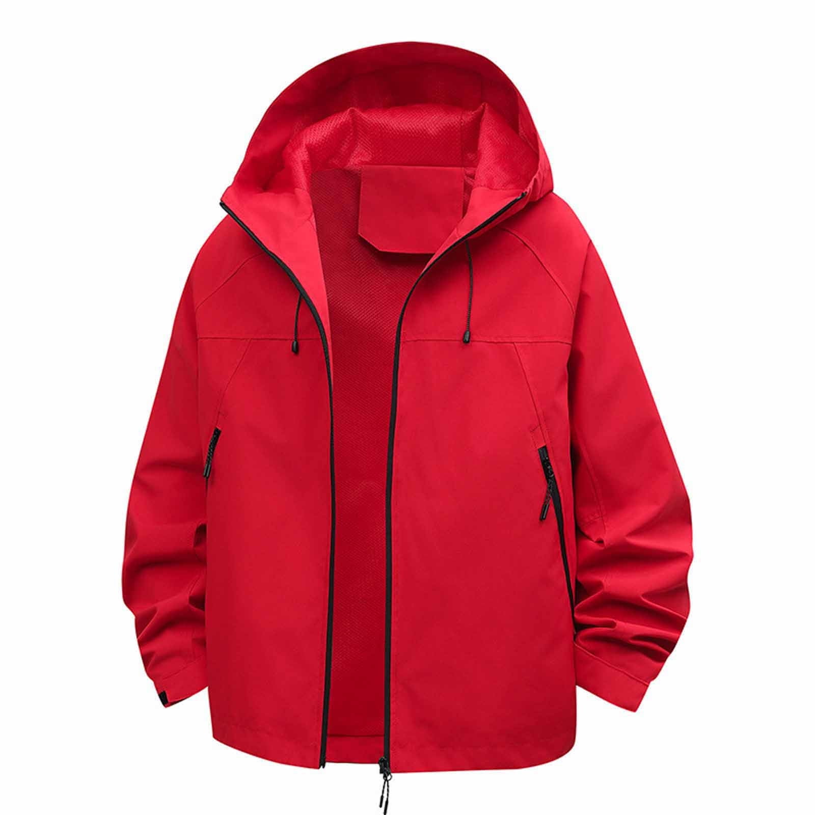 STETMN Women's Rain Jacket Lightweight Zip Up Waterproof Coat with Hood ...