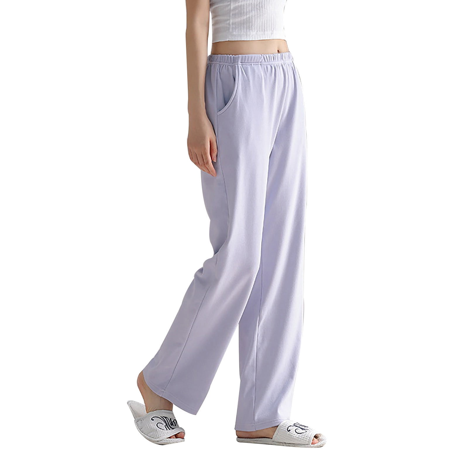 STETMN Womens Sweatpants High Waist Tailored Button Down with Pockets ...