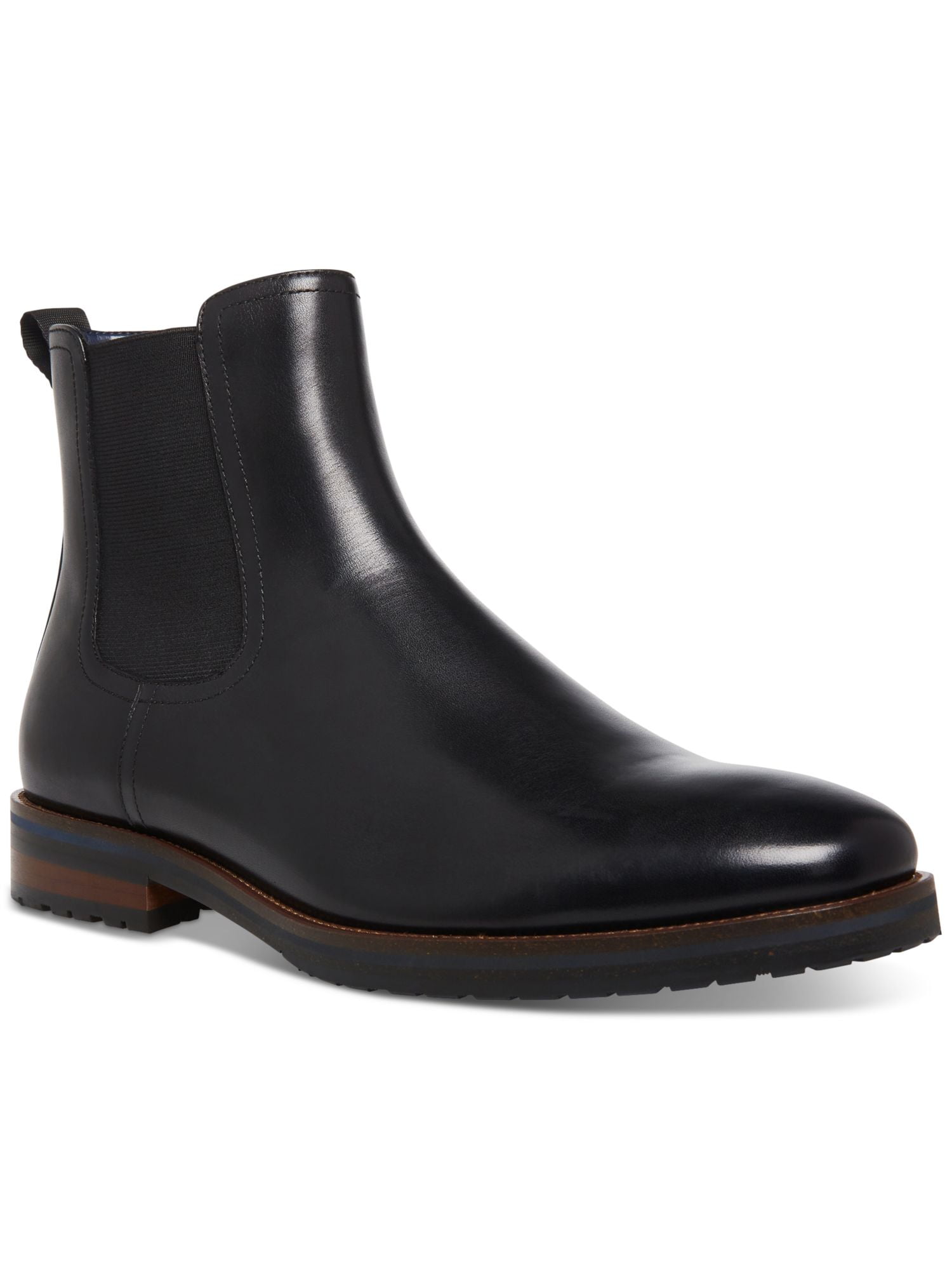 STEVE MADDEN Mens Black Heel Pull-Tab Goring Padded Sully Round Toe ...