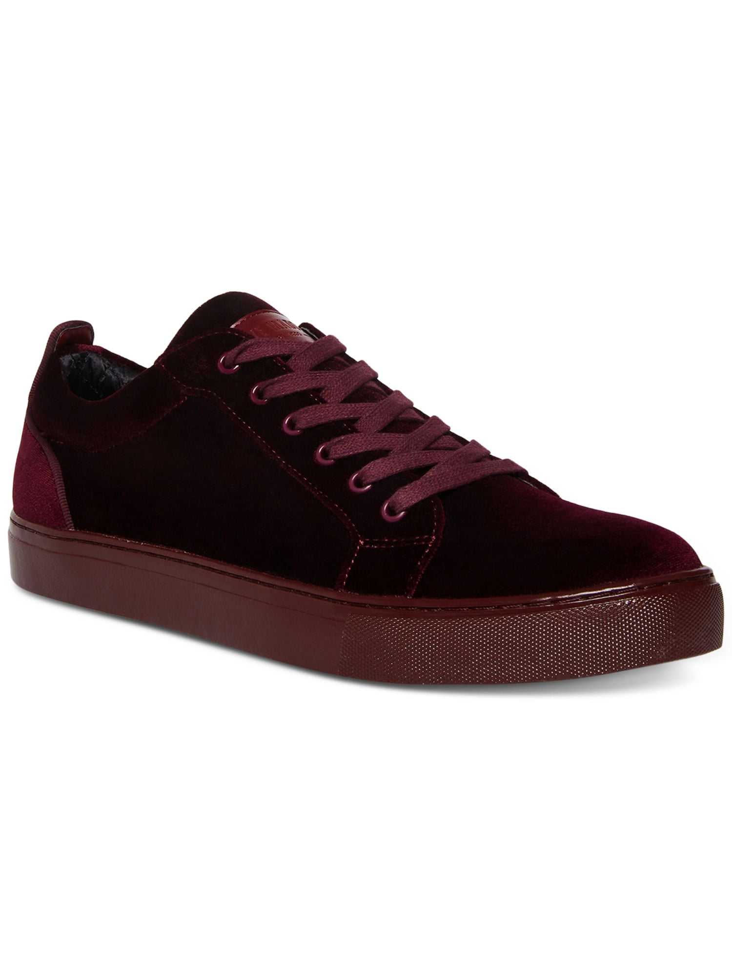 STEVE MADDEN Mens Burgundy Heel Pull Tab Yazi Round Toe Lace-Up ...