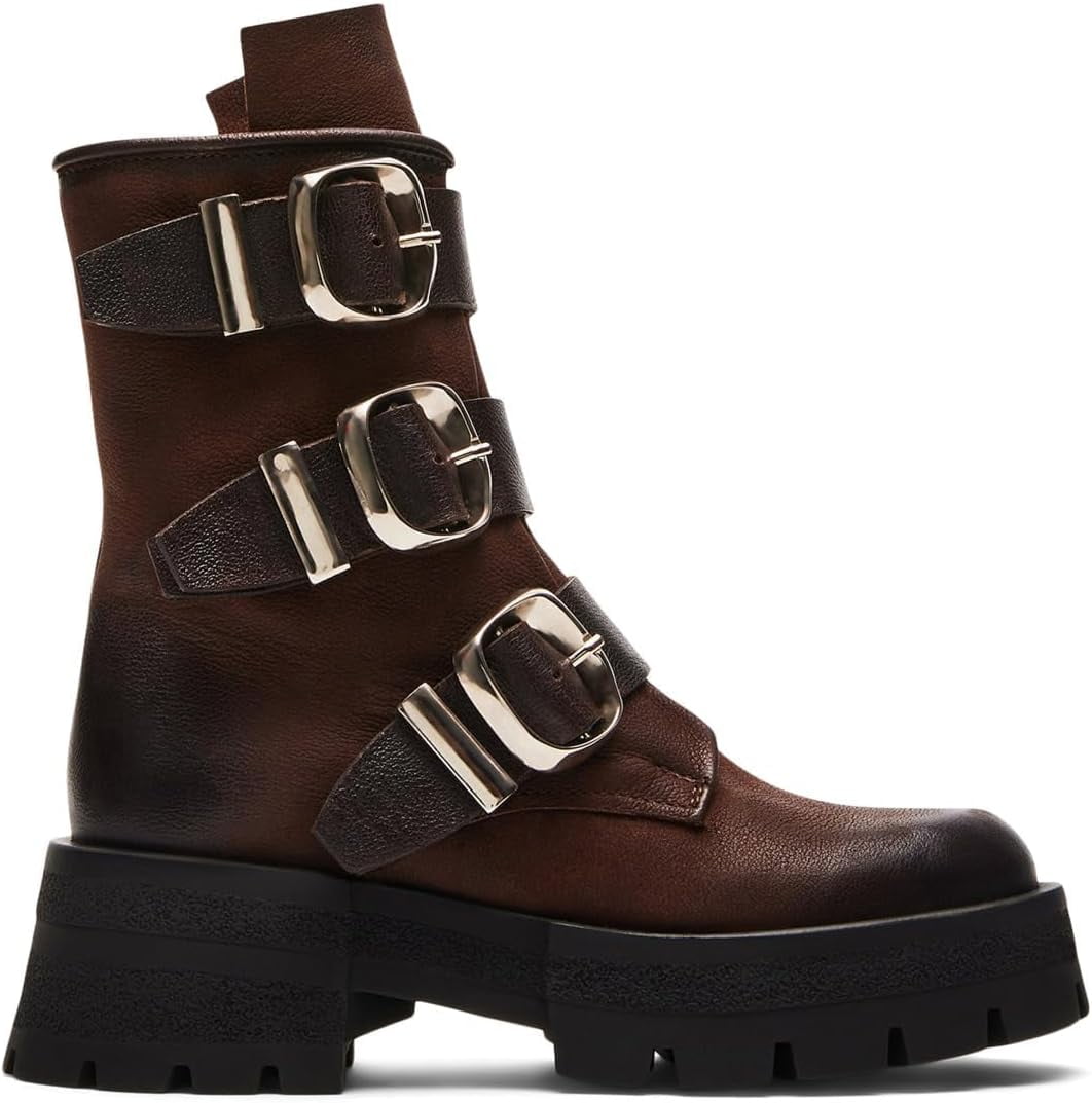STEVE MADDEN ROLAND Boots Brown Leather - Walmart.com