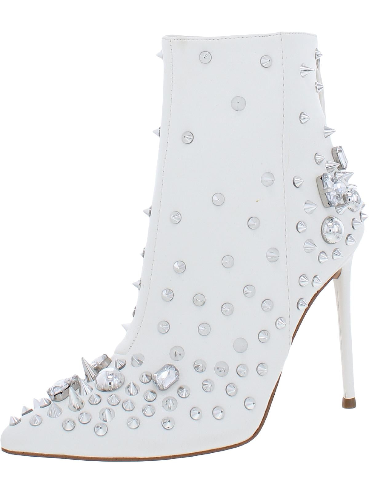 STEVE MADDEN Womens White Studded Comfort Viceroy Pointed Toe Stiletto ...