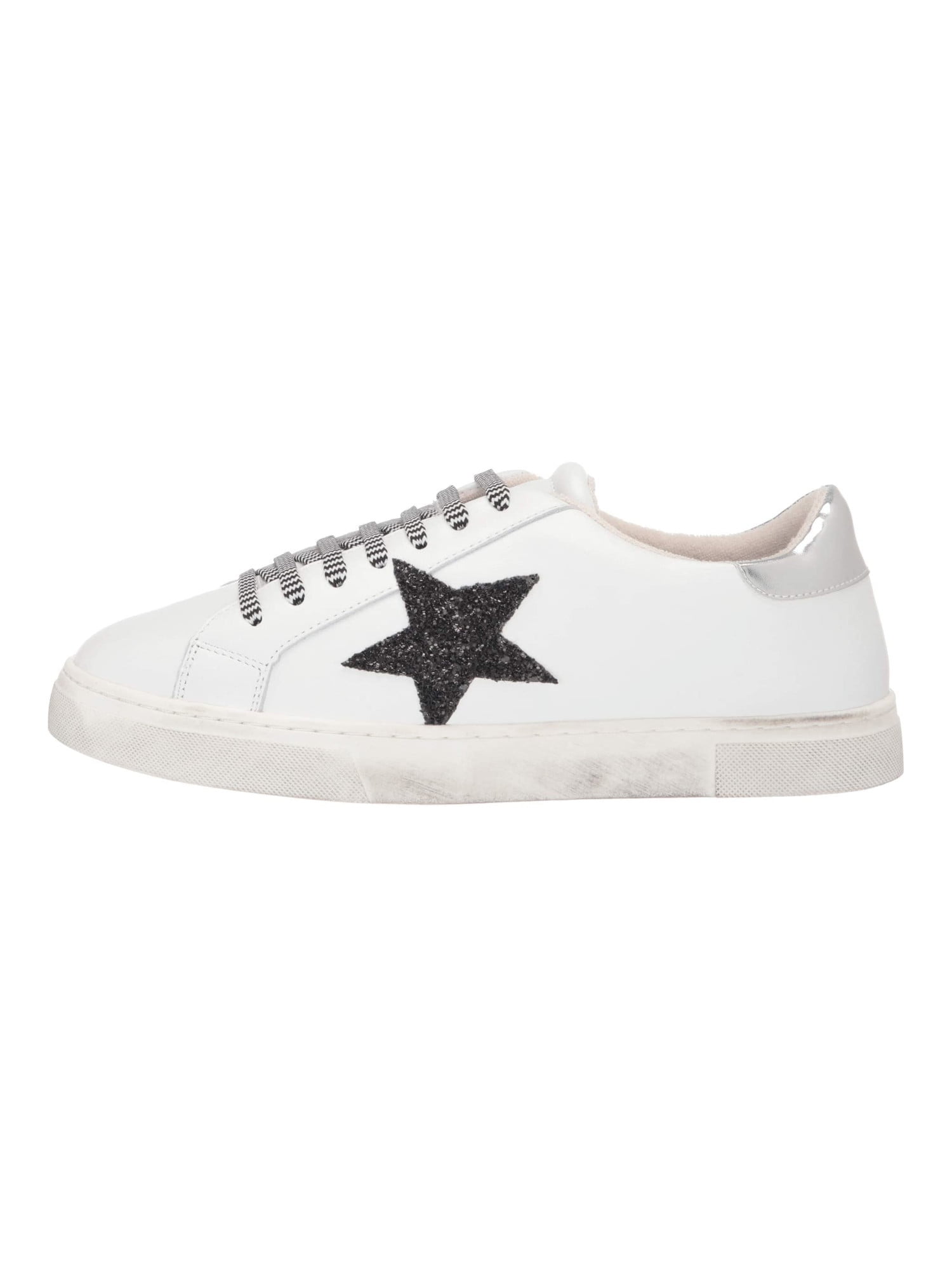STEVEN NEW YORK Womens White Pre-Distressed Star Detail Rubie Round Toe ...