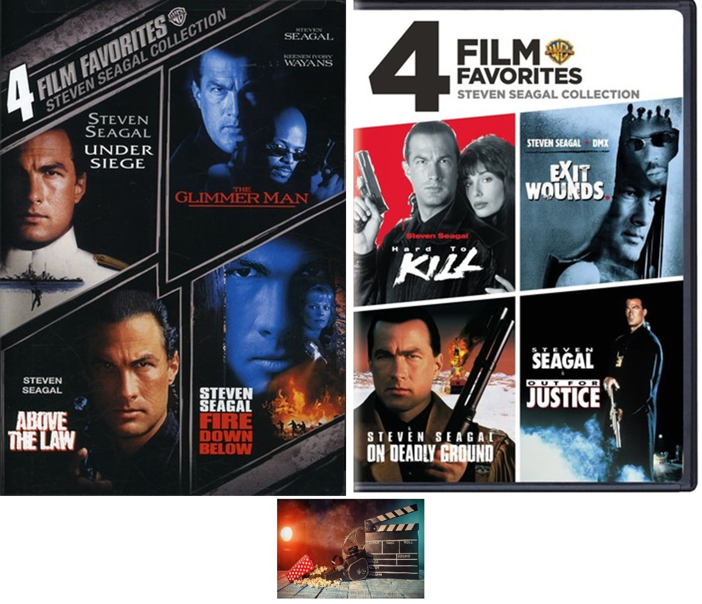 STEVEN SEAGAL 8 MOVIE ACTION PACK Includes Movie Camera Art Card DVD ...