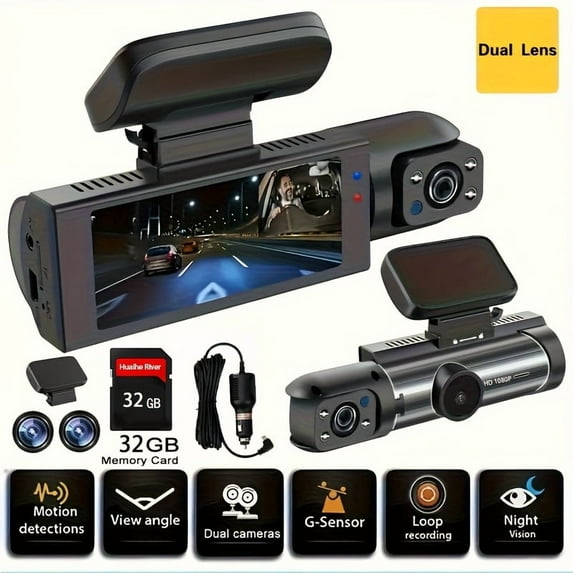 STEWING PREROG 2025 1080P Dual Dash Cam: Front & Inside Camera, 32GB ...