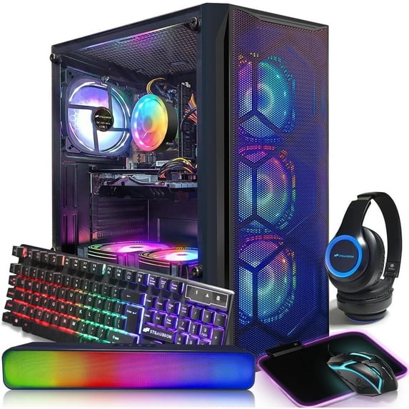 Open Box STGAubron Gaming Desktop PC, Intel Core i7 up to 3.8G, RX 580 ...
