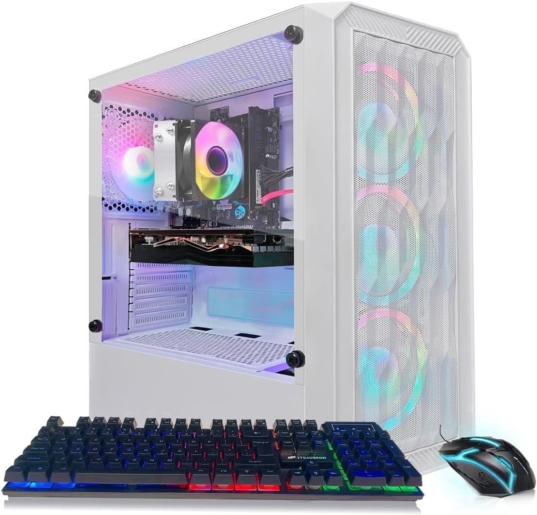 STGAubron, Gaming PC Desktop, AMD Ryzen 5 2600G, RTX 3050 6G, 16G DDR4 ...