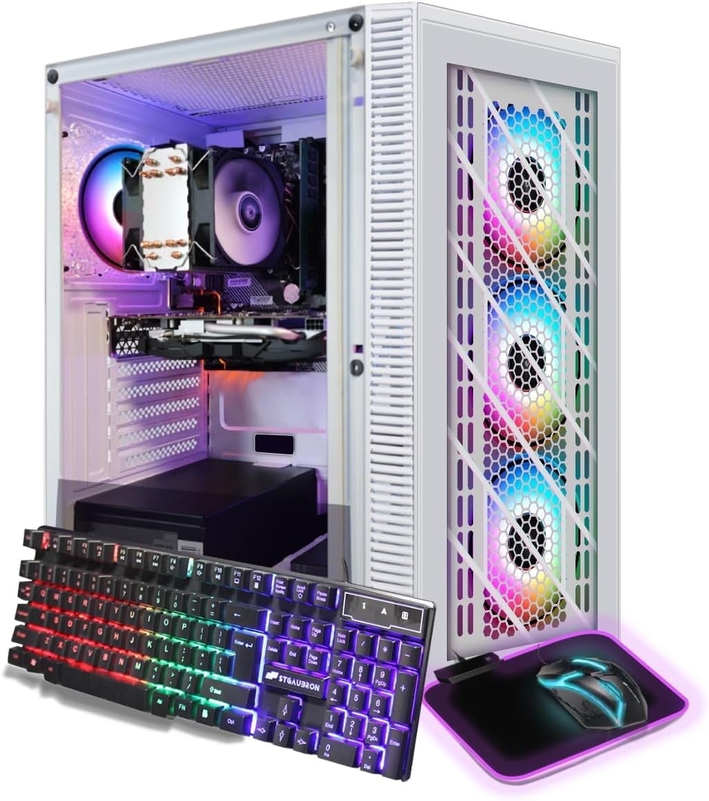 STGAubron Gaming PC Computer, Intel 10th Gen G5905 3.5Ghz, Radeon RX ...