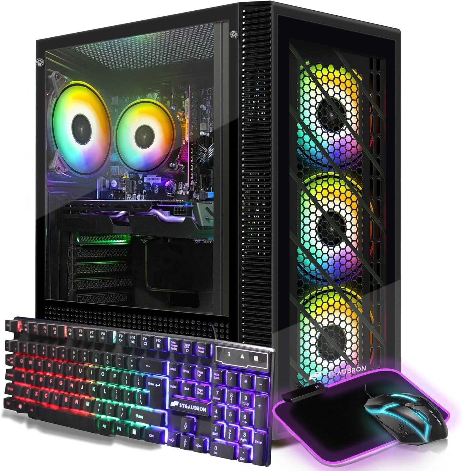 STGAubron Gaming PC Computer Desktop, Radeon RX 560 4G Graphics, Intel ...